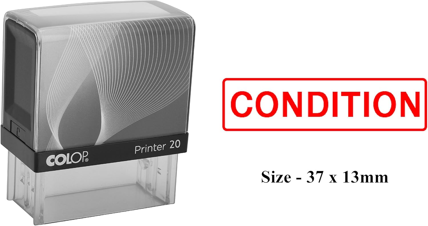 Amazon.com: Condition Rubber Stamp Clear Print for Office & Commercial ...