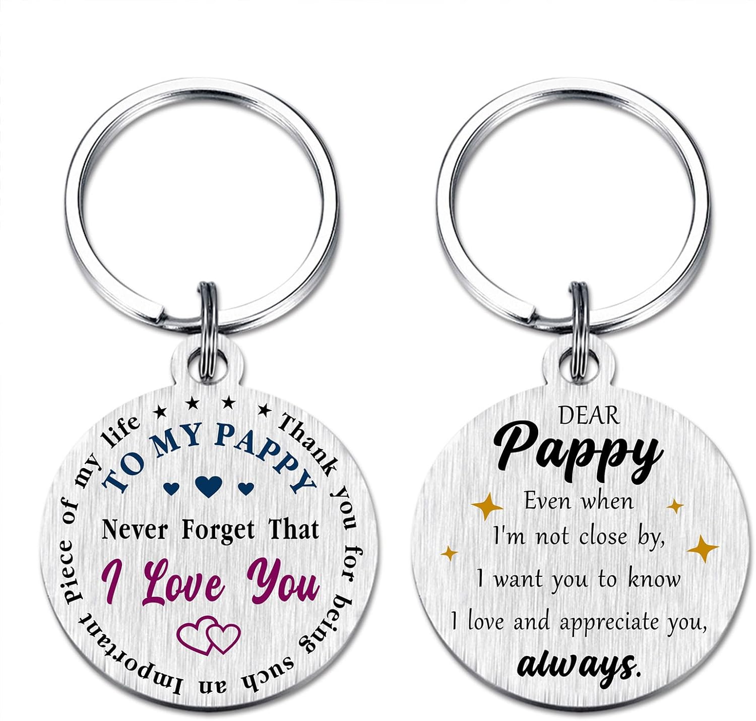 Amazon.com: Viayen Pappy Gift - Pappy Birthday Keychain - Gift for ...