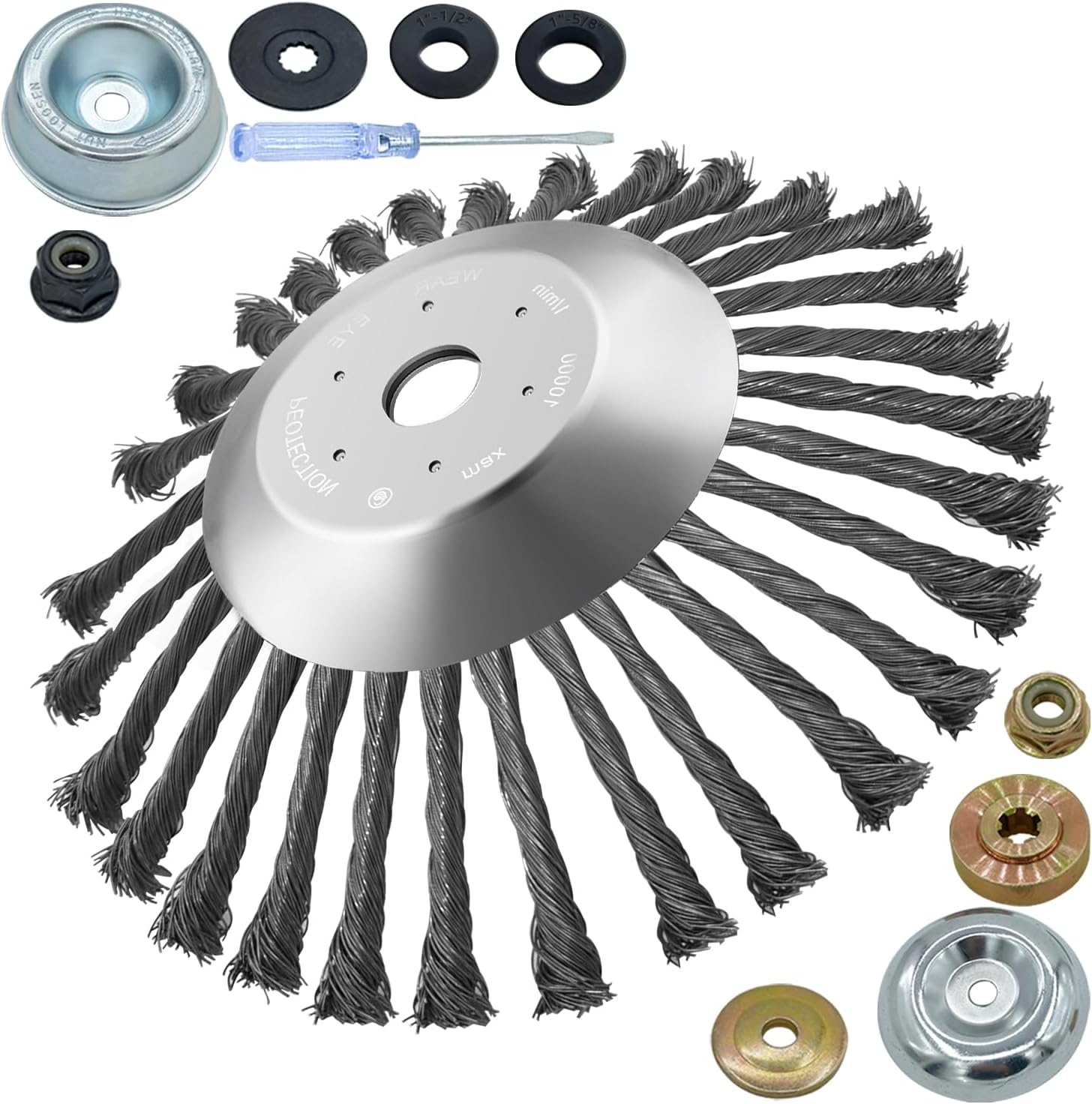 Weedeater Heads 10" Steel Wire Weed Trimmer Head - Unbreakable Brush ...