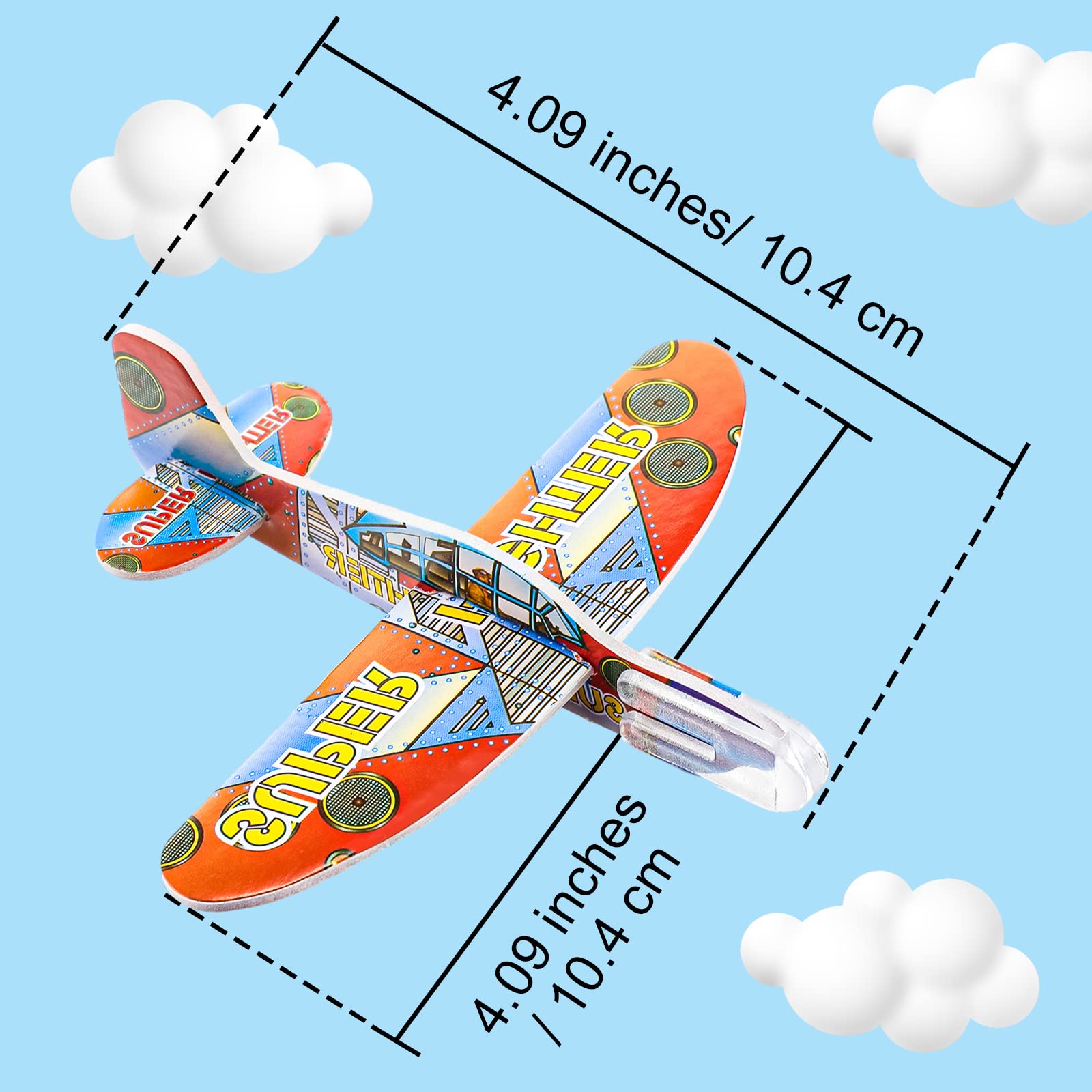 Snapklik.com : 144 Pcs Foam Airplanes Toy For Kids Bulk Glider Planes ...