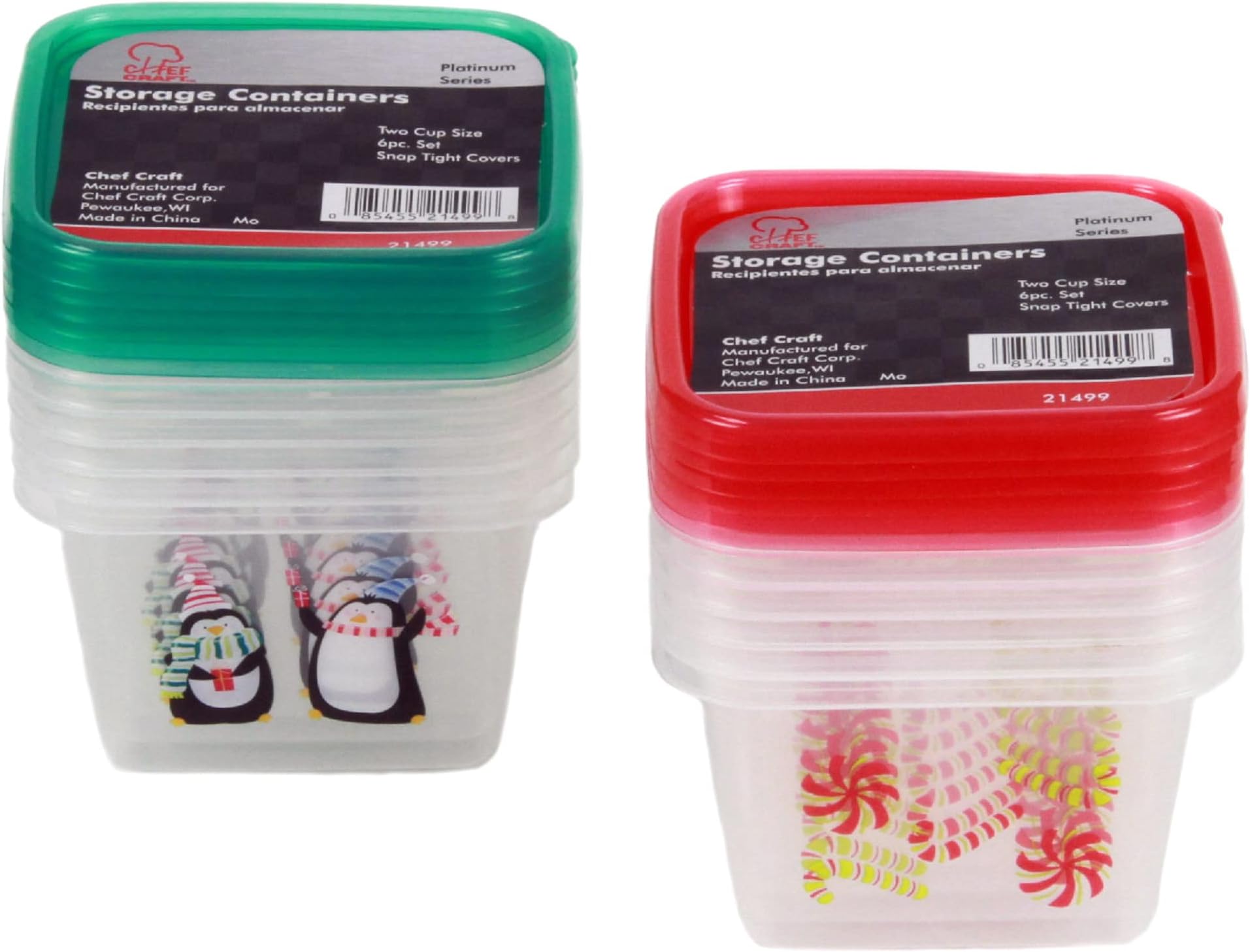 Amazon.com: Chef Craft Select Holiday Christmas Storage Container, 2 ...