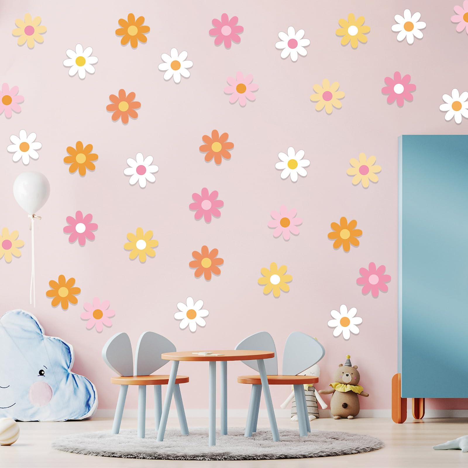 Snapklik.com : 120 PCS Daisy Flower Cutouts Hippie Bulletin Board Retro ...