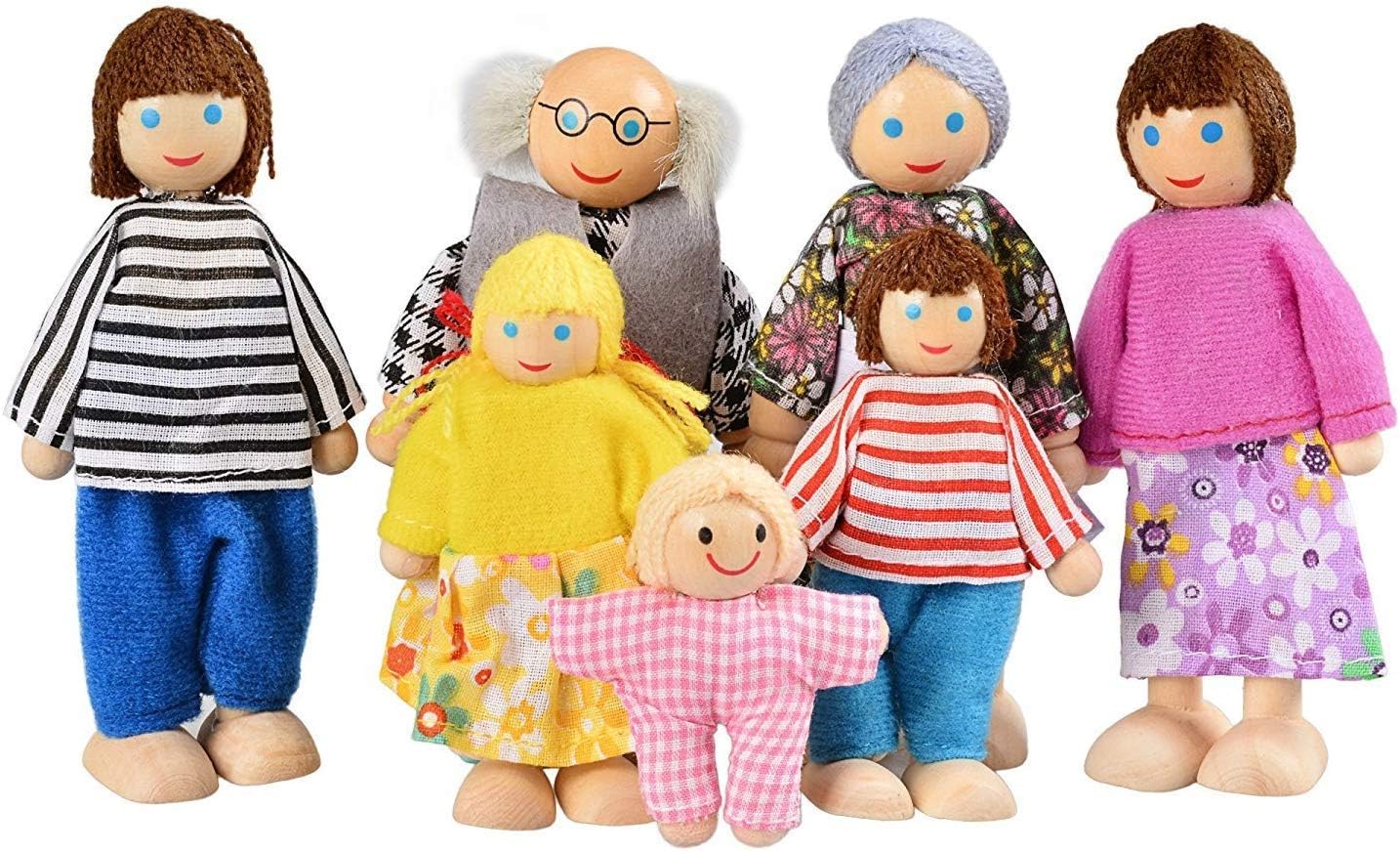 Kids B Crafty Wooden People Dolls - Little People Figures for ...