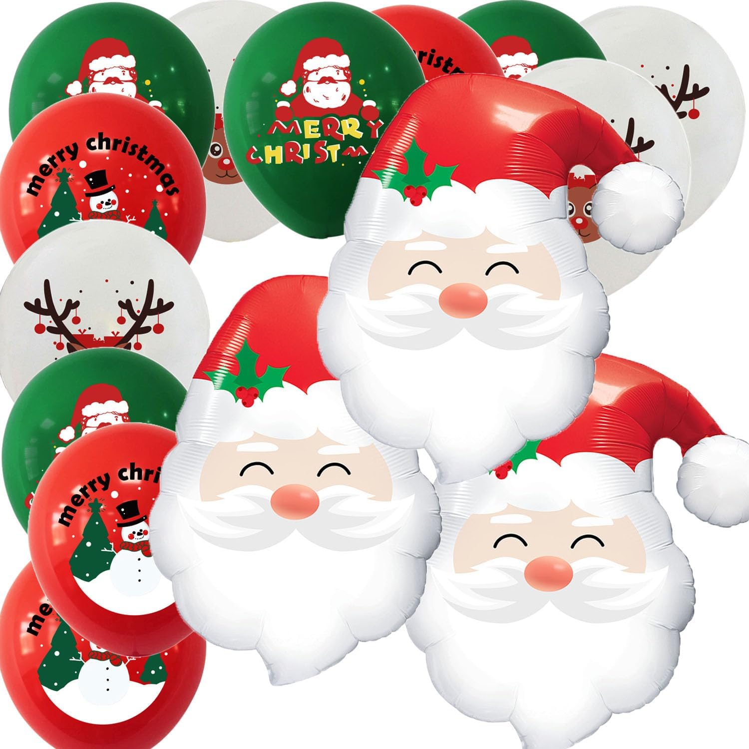 Amazon.com: HADCKJA Santa Claus Balloons Christmas Party Supplies ...