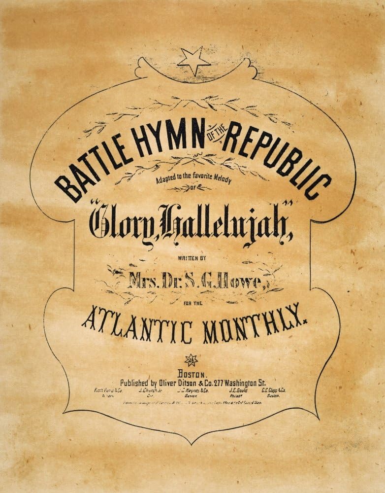Amazon.com: Battle Hymn Of The Republic Nwritten By Julia Ward Howe And ...