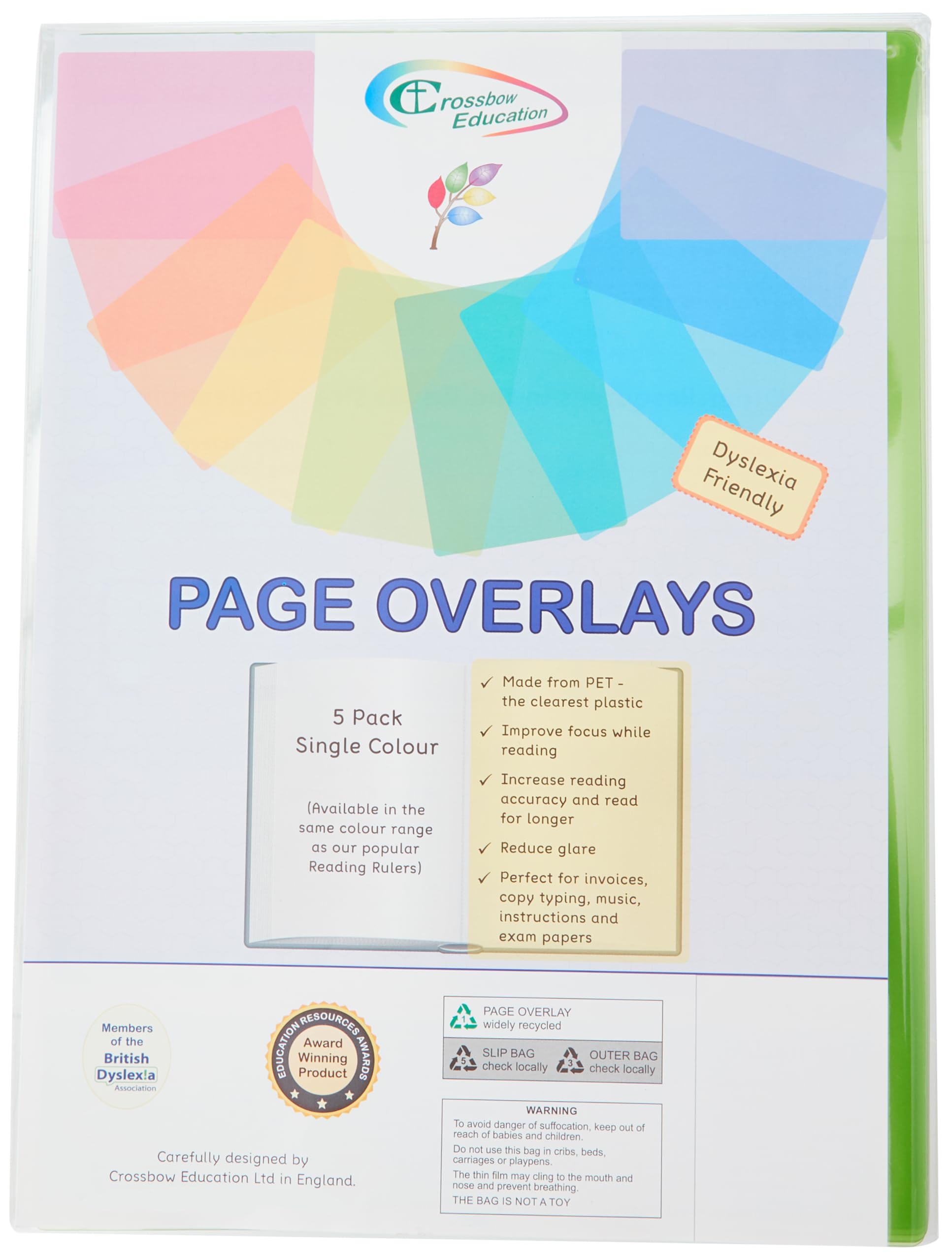 Crossbow Education Page Overlay - Celery (Pack of 5) : Amazon.co.uk ...