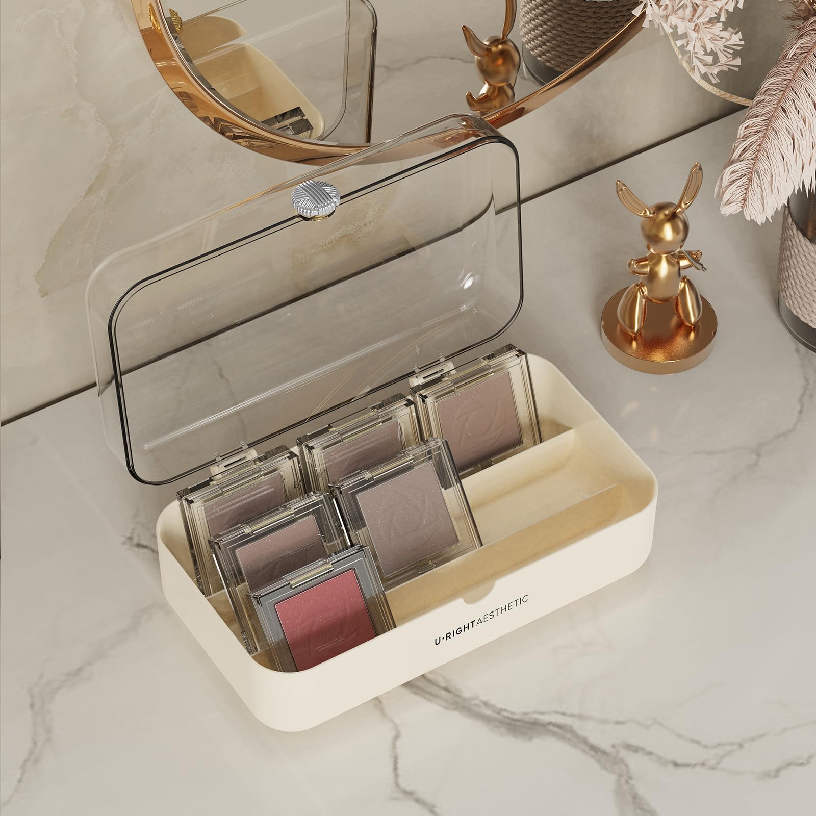 Amazon.com: TinaJOJO Makeup Organizer, Rings Storage Case, Eyeshadow ...