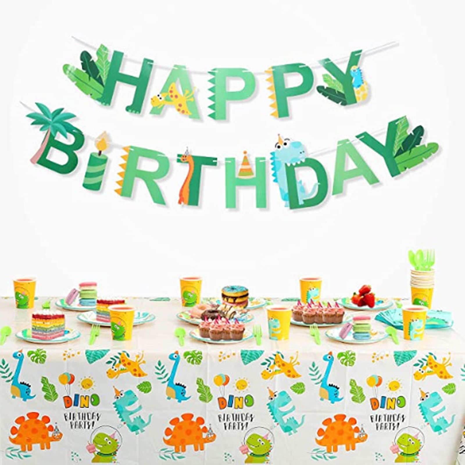 Snapklik.com : Dinosaur Birthday Party Supplies Serves 16 People, All ...