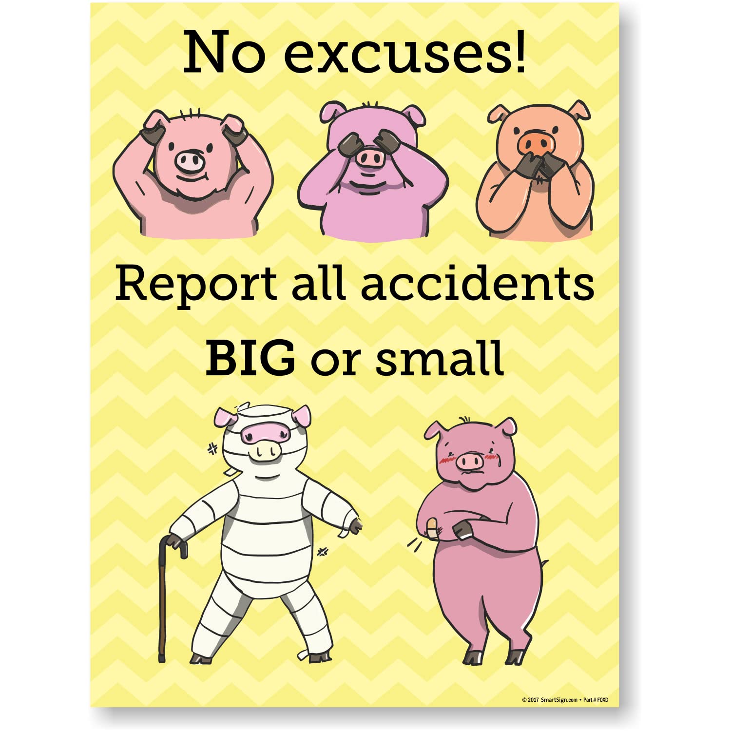 Amazon.com : SmartSign 18 x 24 inch Funny Workplace Safety Wall Sign ...