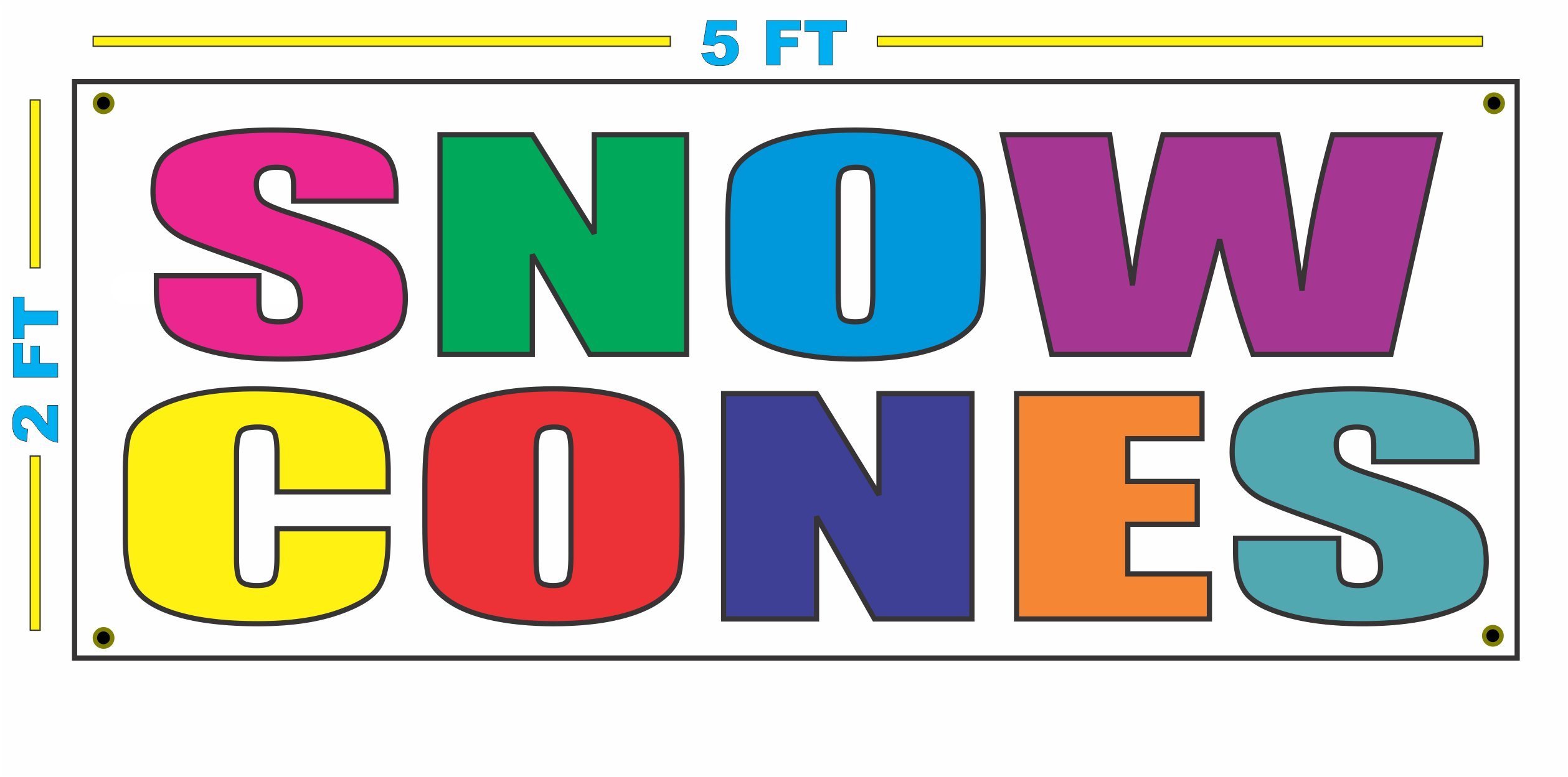 Snow Cone Signs And Banners
