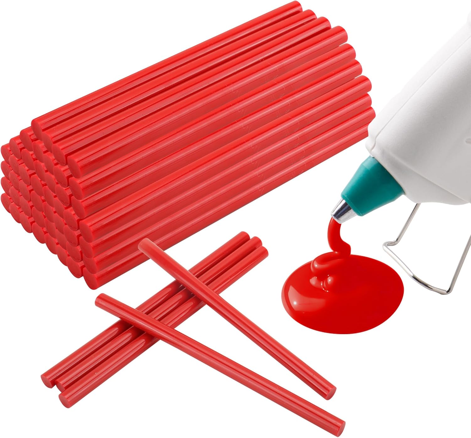 Amazon.com: MATUFF Red hot Glue Sticks Full Size 0.43” Dia x 8” Long ...
