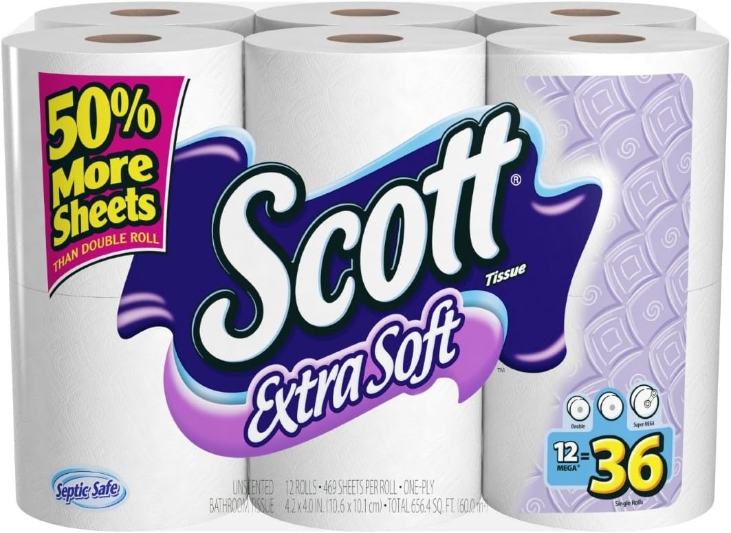 Amazon.com: Scott Extra Soft Bath Tissue, Mega Roll (Septic Safe - All ...