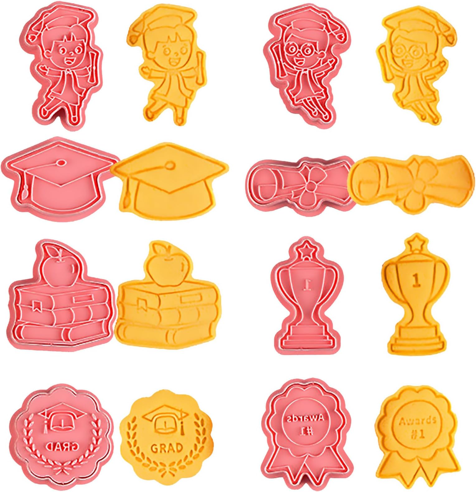 Amazon.com: Graduation Cookie Cutters Set, 8 Pcs Graduation Season ...