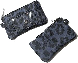Amazon.com: DQL Leopard Print Women's Wallet Keychain, Zip Id Case with ...