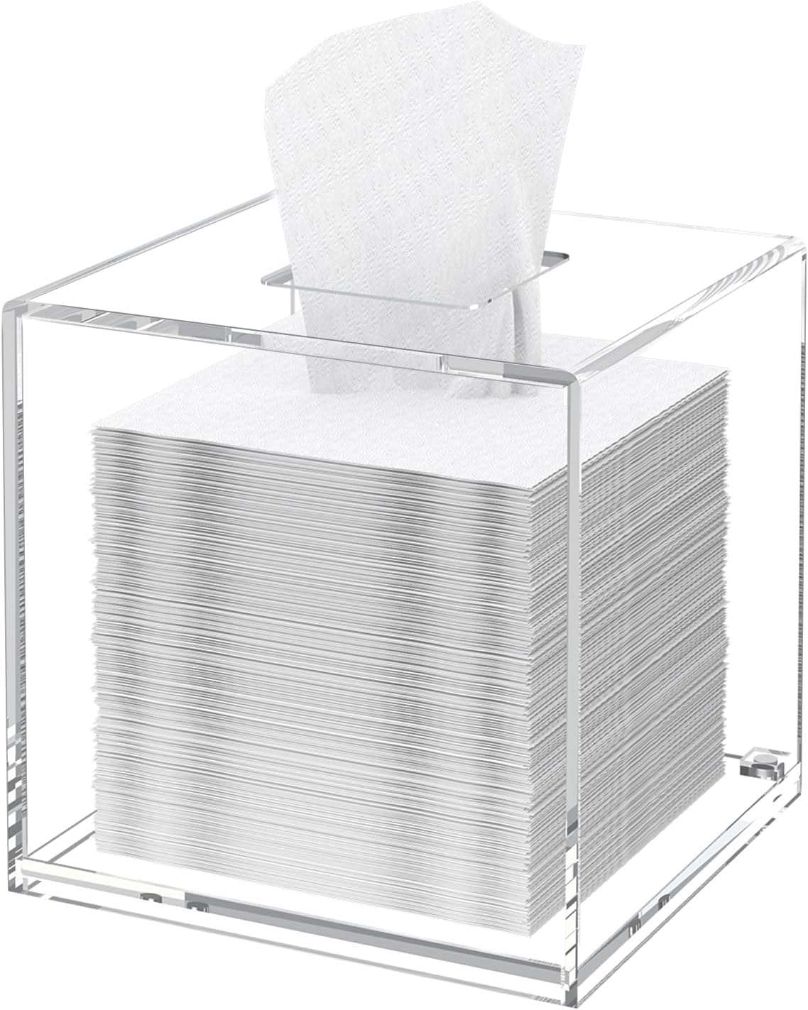 Amazon.com: Beiyier 2 Pack Clear Acrylic Square Tissue Box - 4.7x4.7x5 ...