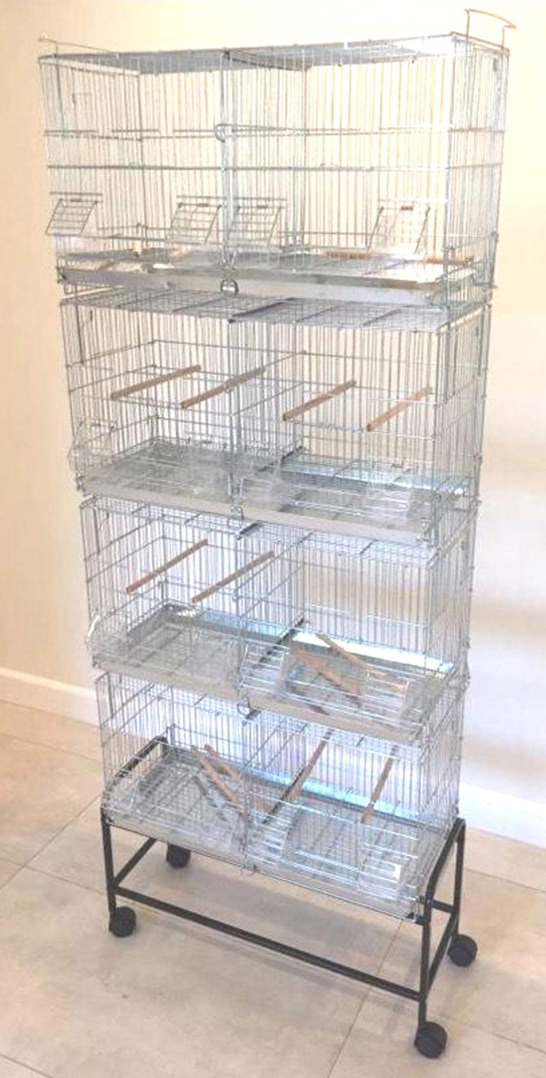 Amazon.com : Lot-4 NO Rust Galvanized Zinc Stackable Breeder Bird ...