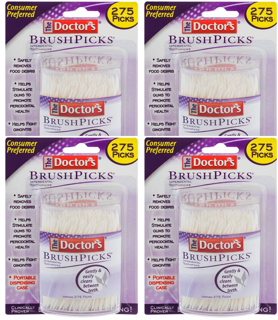 Amazon.com : The Doctor's BrushPicks Interdental Toothpicks, 275 Count ...
