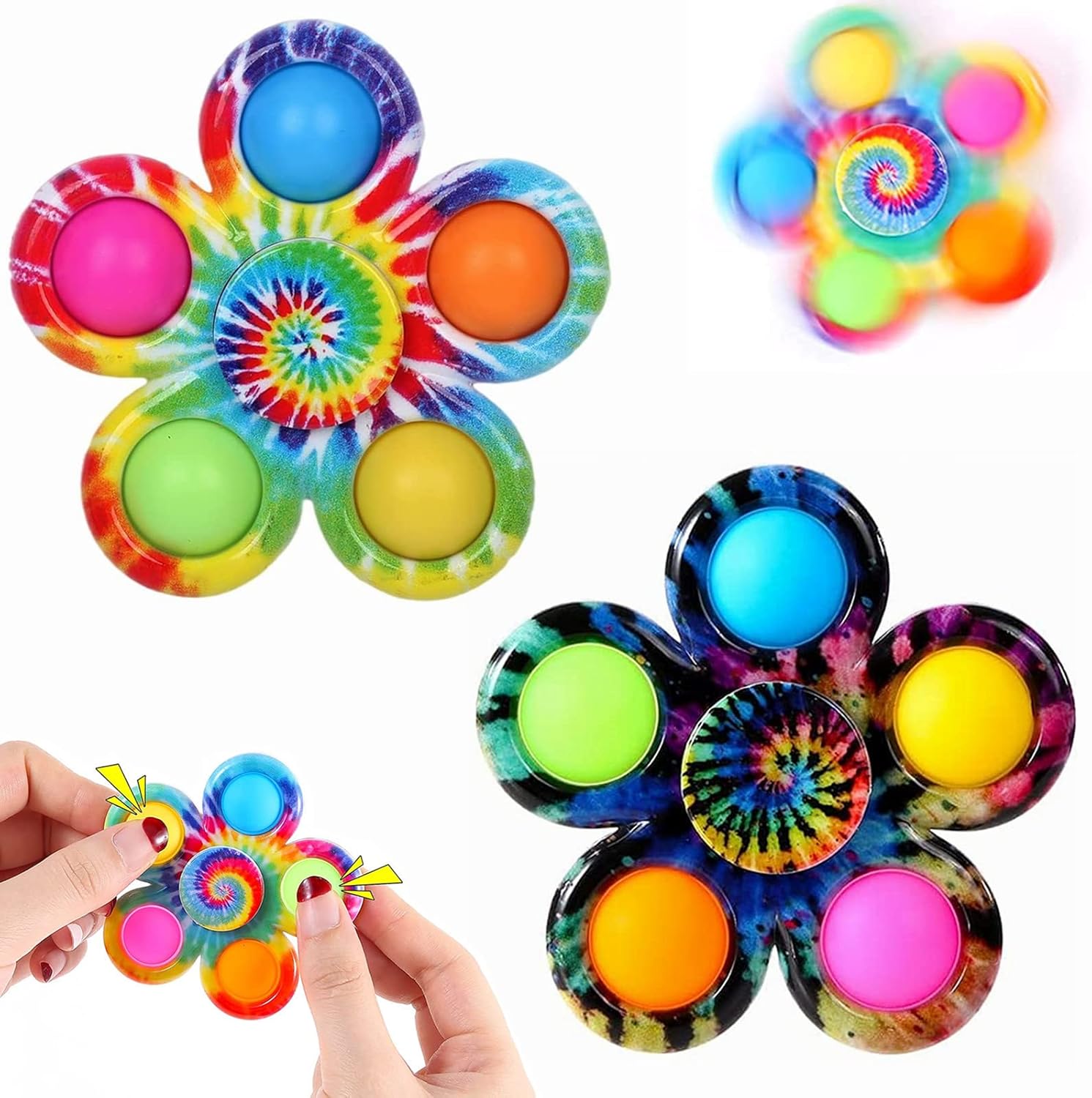 Fidget Spinner Simple Dimple Toys,Pop Push Bubble Sensory Toy,Autism ...