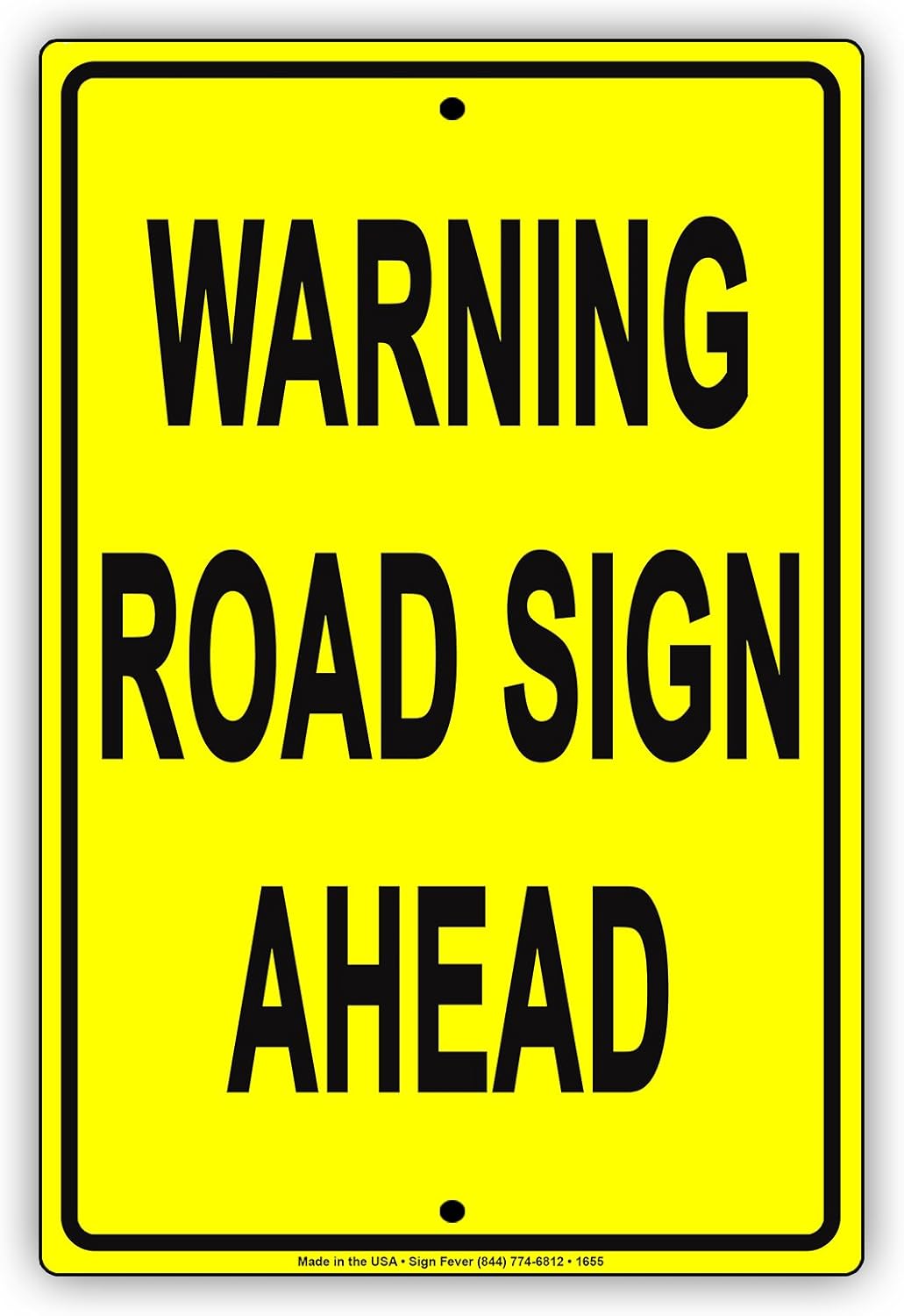 Amazon.com: WARNING Road Sign Ahead Gag Jokes Funny Notice Aluminum ...