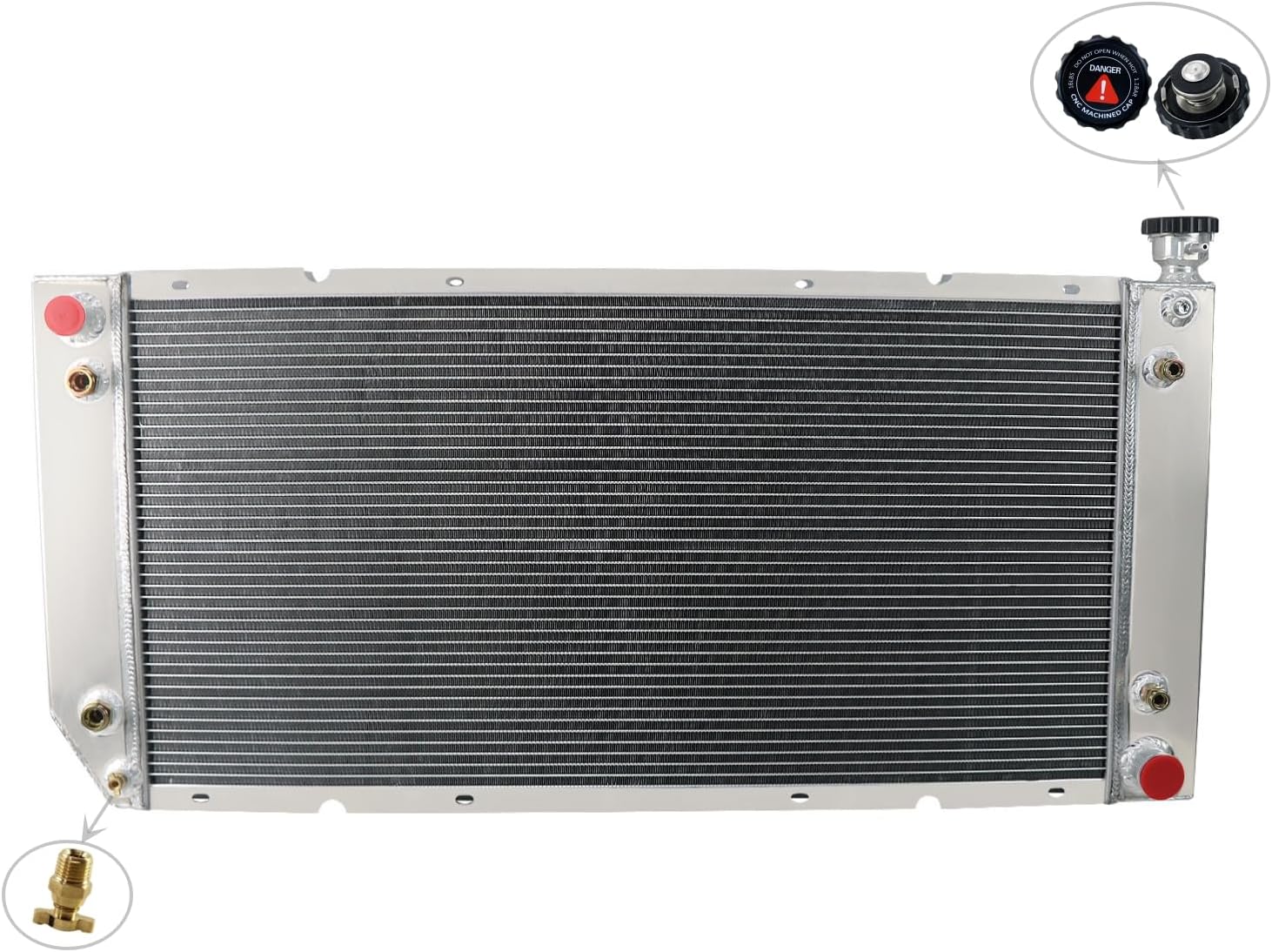 TSMINDUSTRY 3 Row Aluminum Radiator Compatible with 1988-2000 Chevy C/K ...