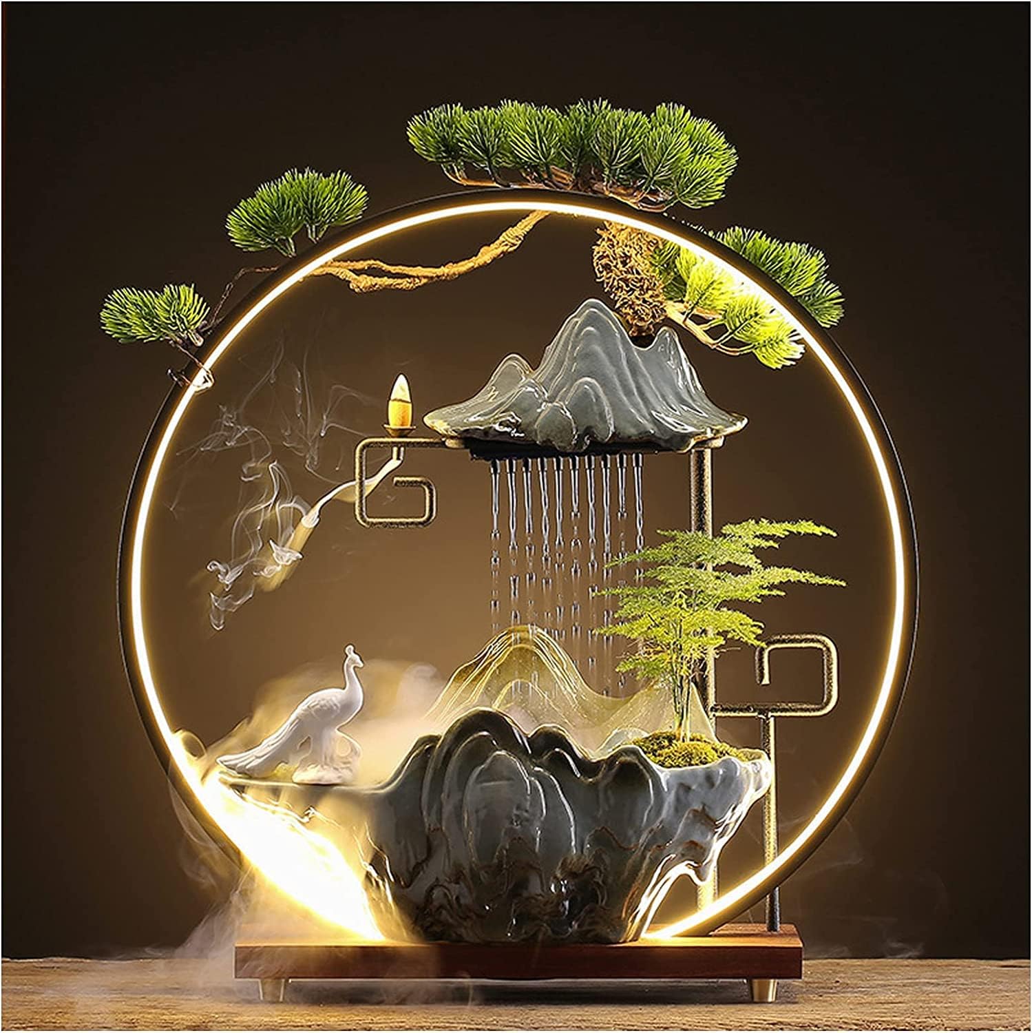 Amazon.com: HSINYA Ceramic Water Fountains Indoor and Waterfalls with ...