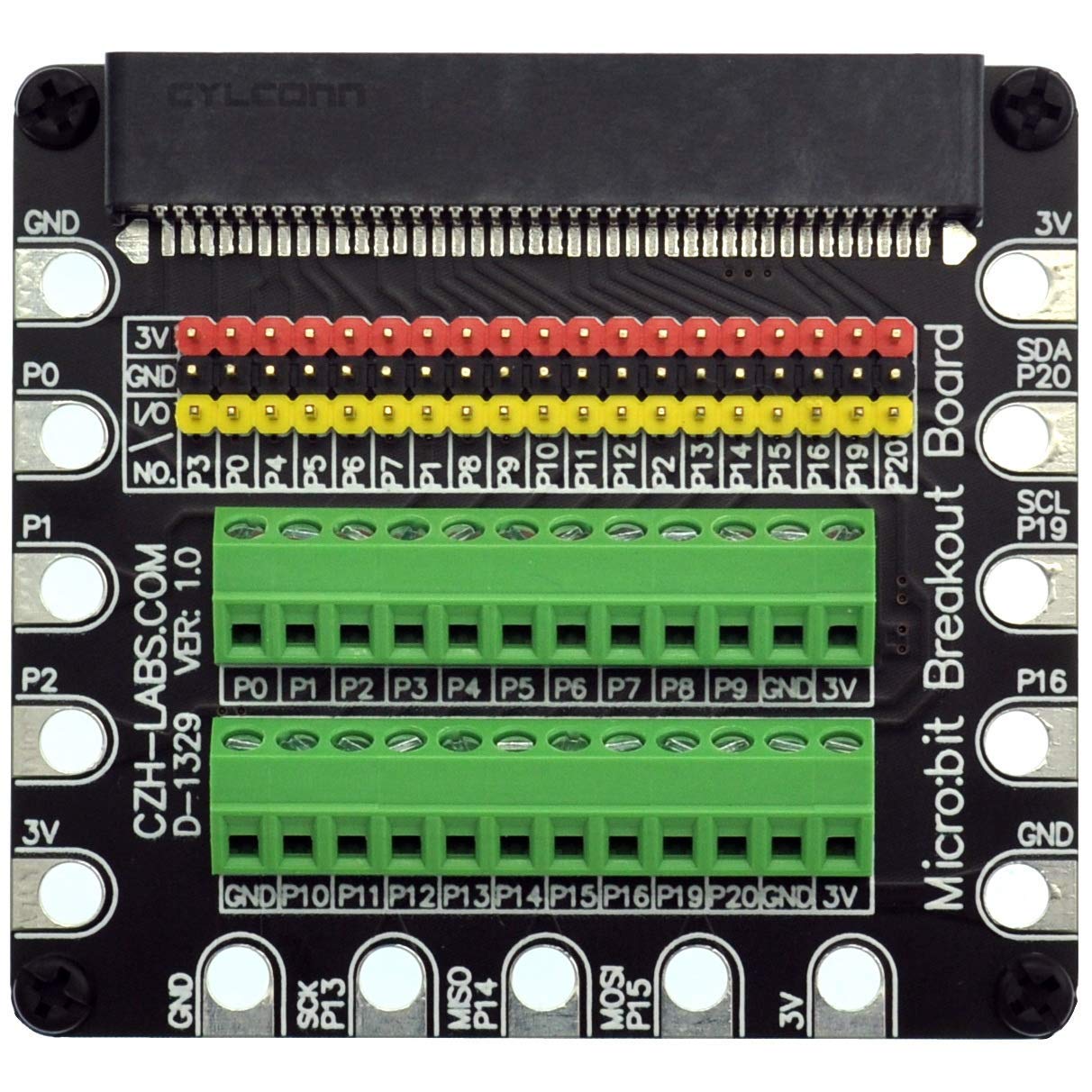 Amazon.com: Edge Connector IO Breakout Board for BBC Micro:bit ...