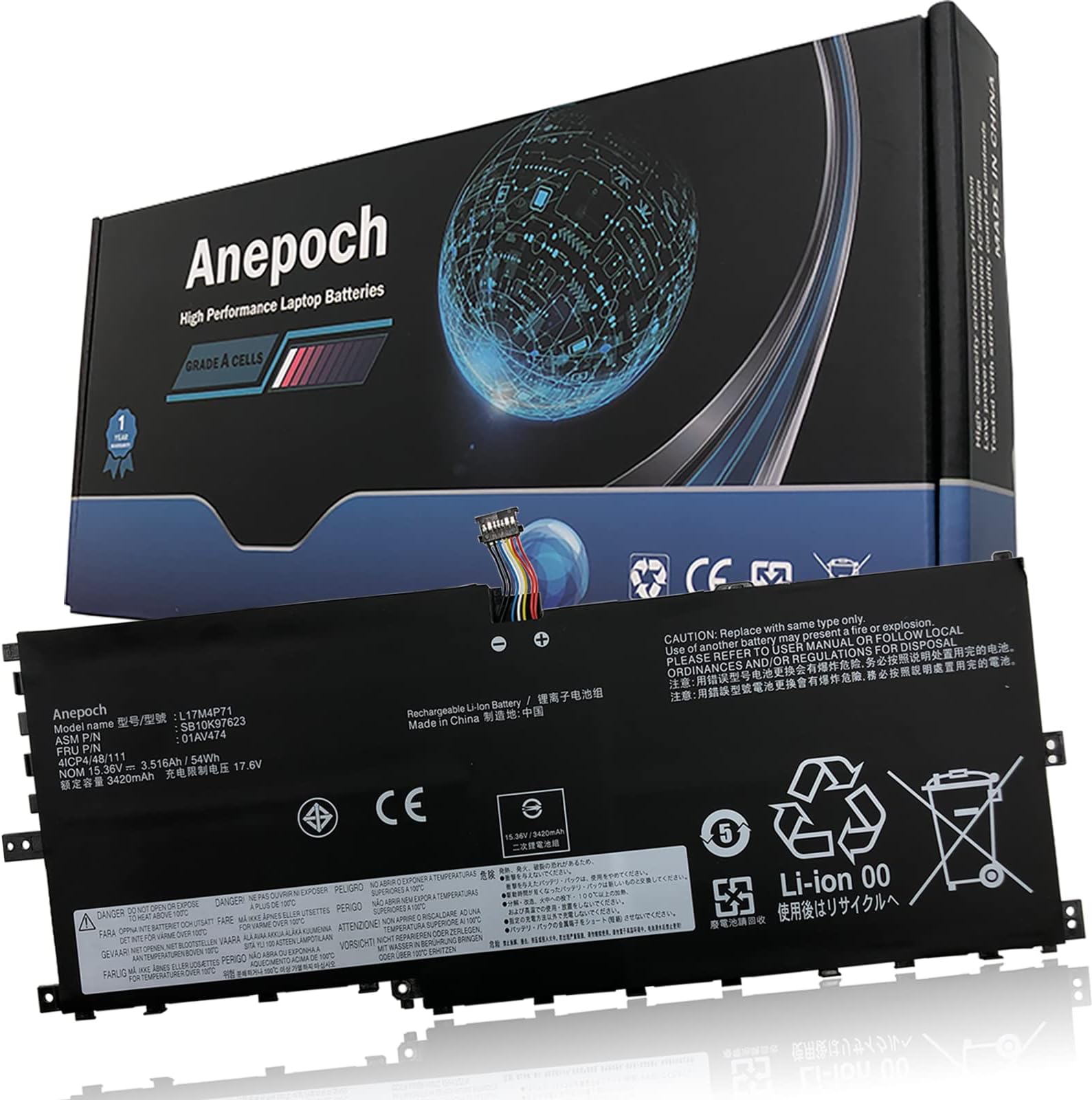 Amazon.com: L17M4P71 L17C4P71 L17M4P73 Laptop Battery for Lenovo ...