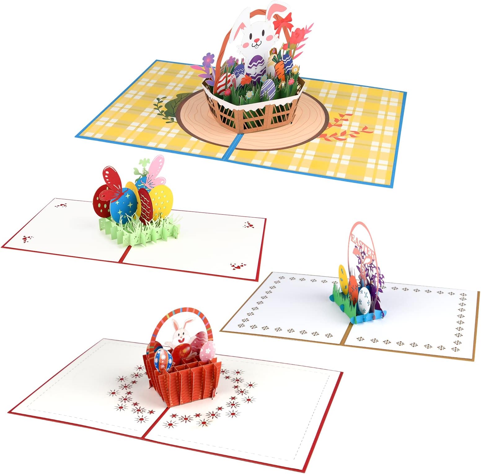 CUTPOPUP Happy Easter with Funny Bunny - 3D Card, Easter Card, Easter Greeting Card, 3D Easter ...