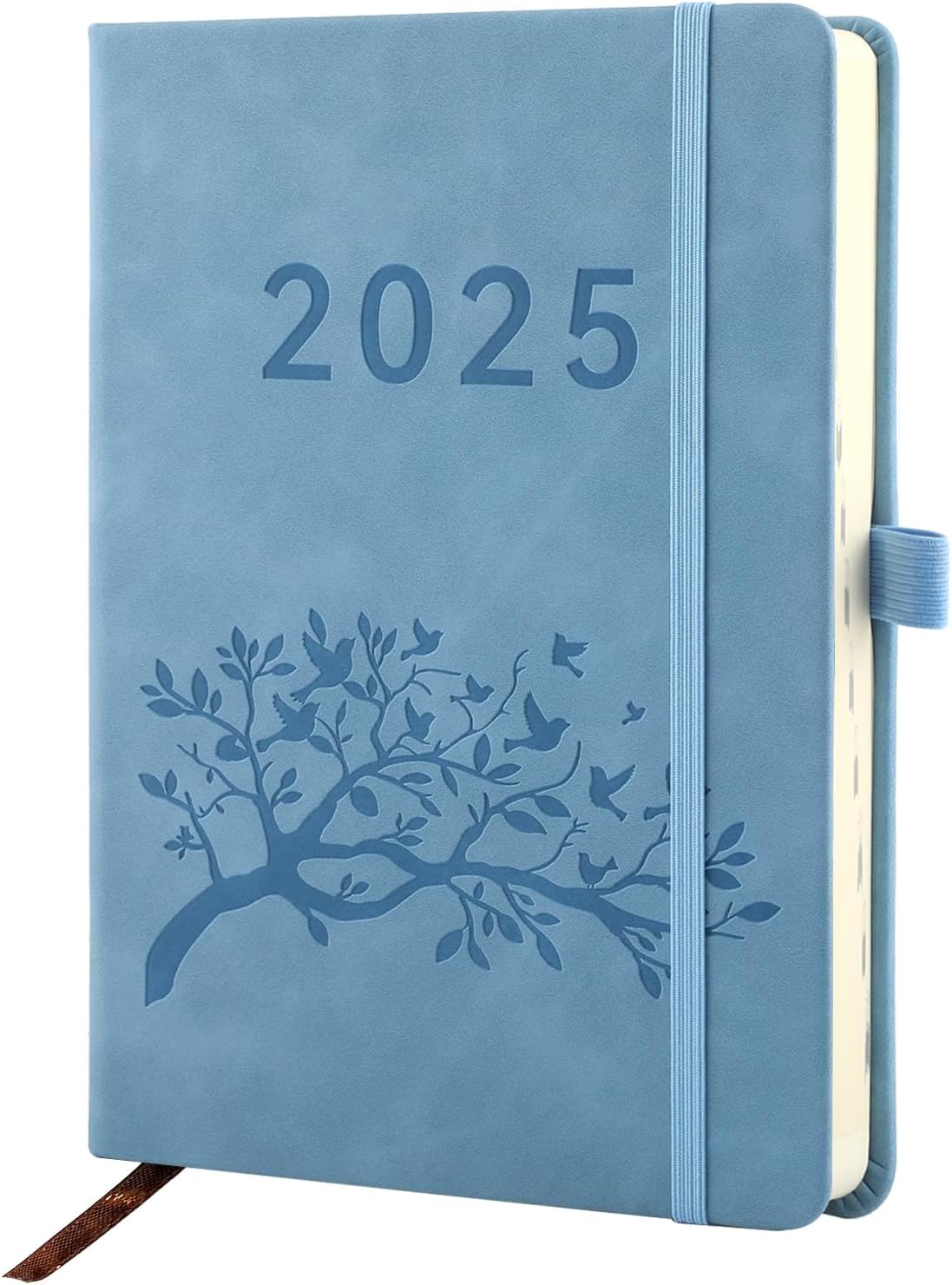 2025 A5 Academic Diary - 400 Pages Daily Planner From Jan to Dec, Blue ...