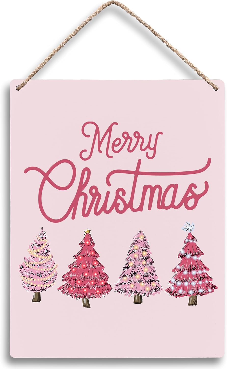 Amazon.com: FUGWN Pink Christmas Decor, Pink Christmas Decorations ...