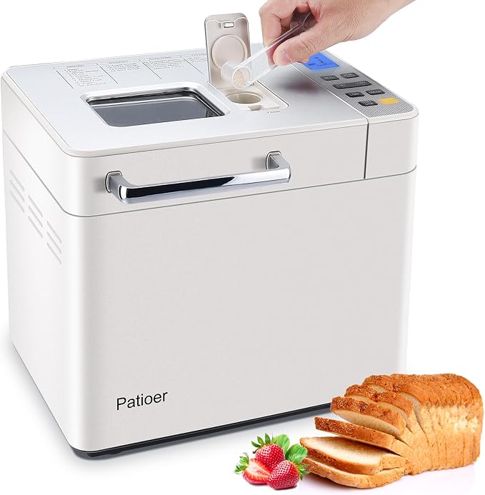 Amazon.com: Patioer Bread Maker, 2LB Compact Bread Machine with Auto ...