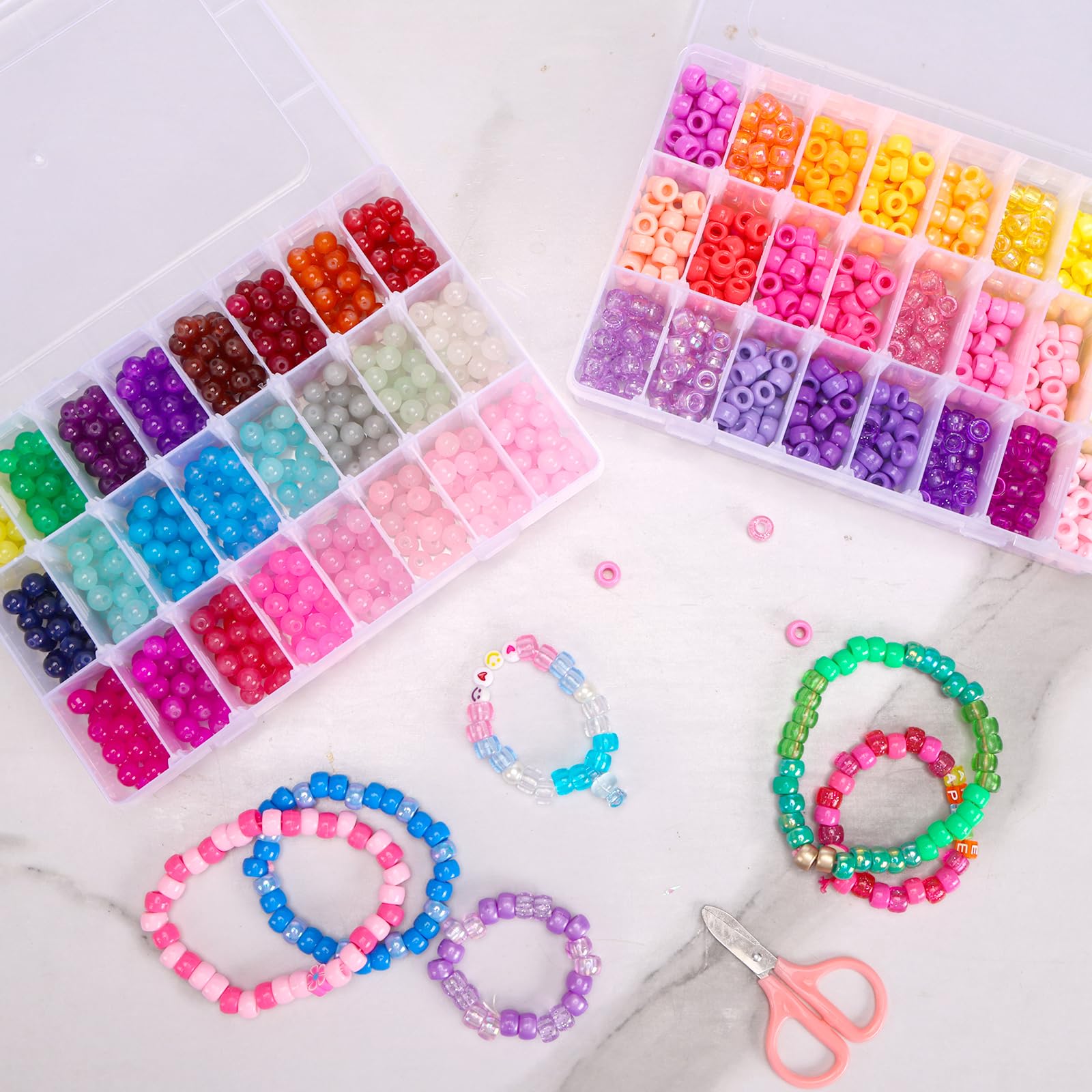 Snapklik.com : QUEFE 4 Packs 24 Grids Bead Organizer And Storage ...