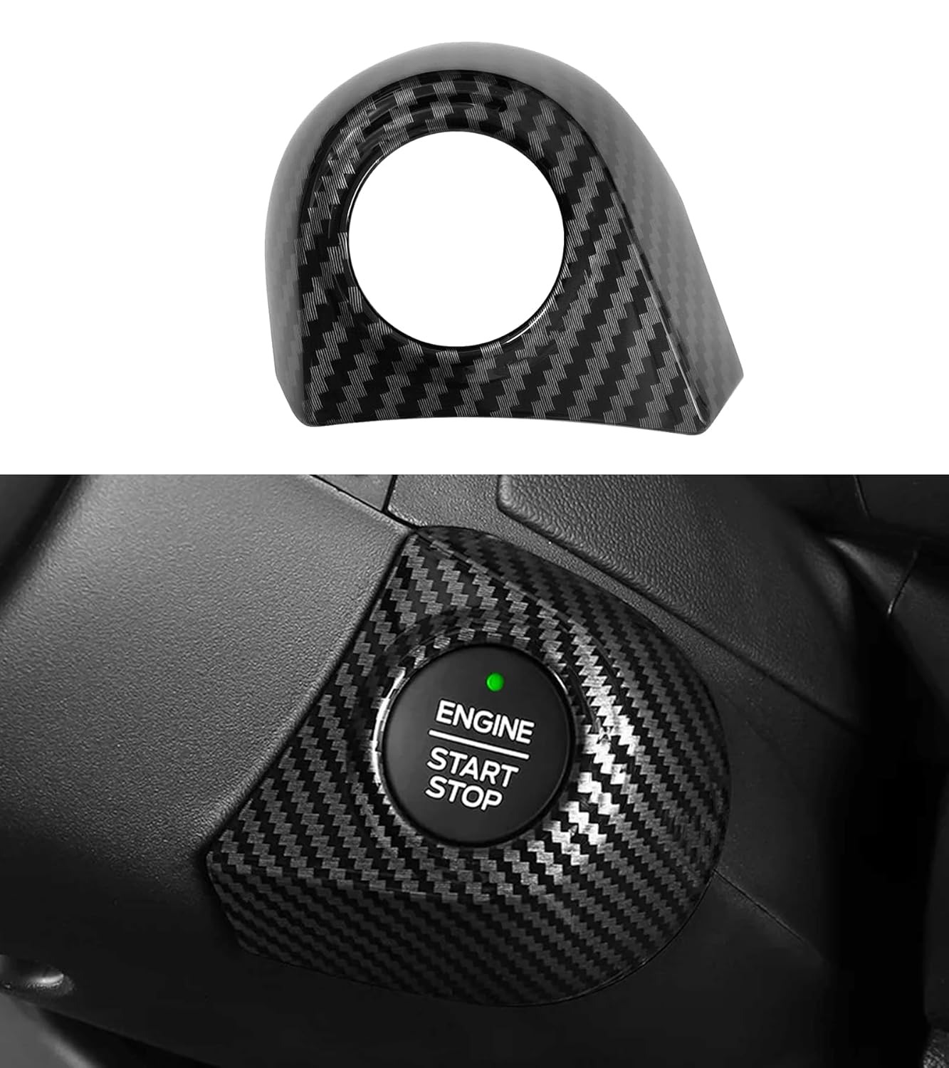 Amazon.com: Car Engine Start Stop Push Start Button Cover Trim ...