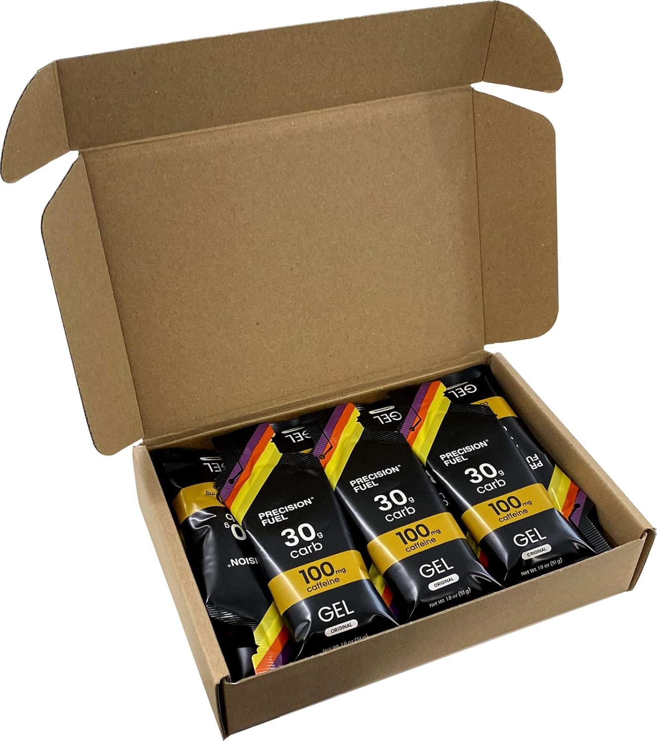 Precision Fuel PF30 Caffeine Energy Gel - Mild Flavour Running Gels for ...