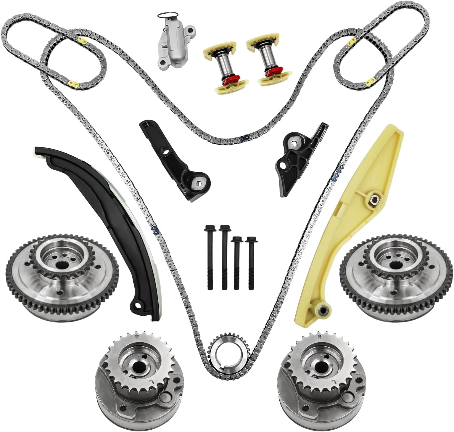 Amazon.com: 3.5 Ecoboost Timing Chain Kit With Vvt Cam Phaser ...