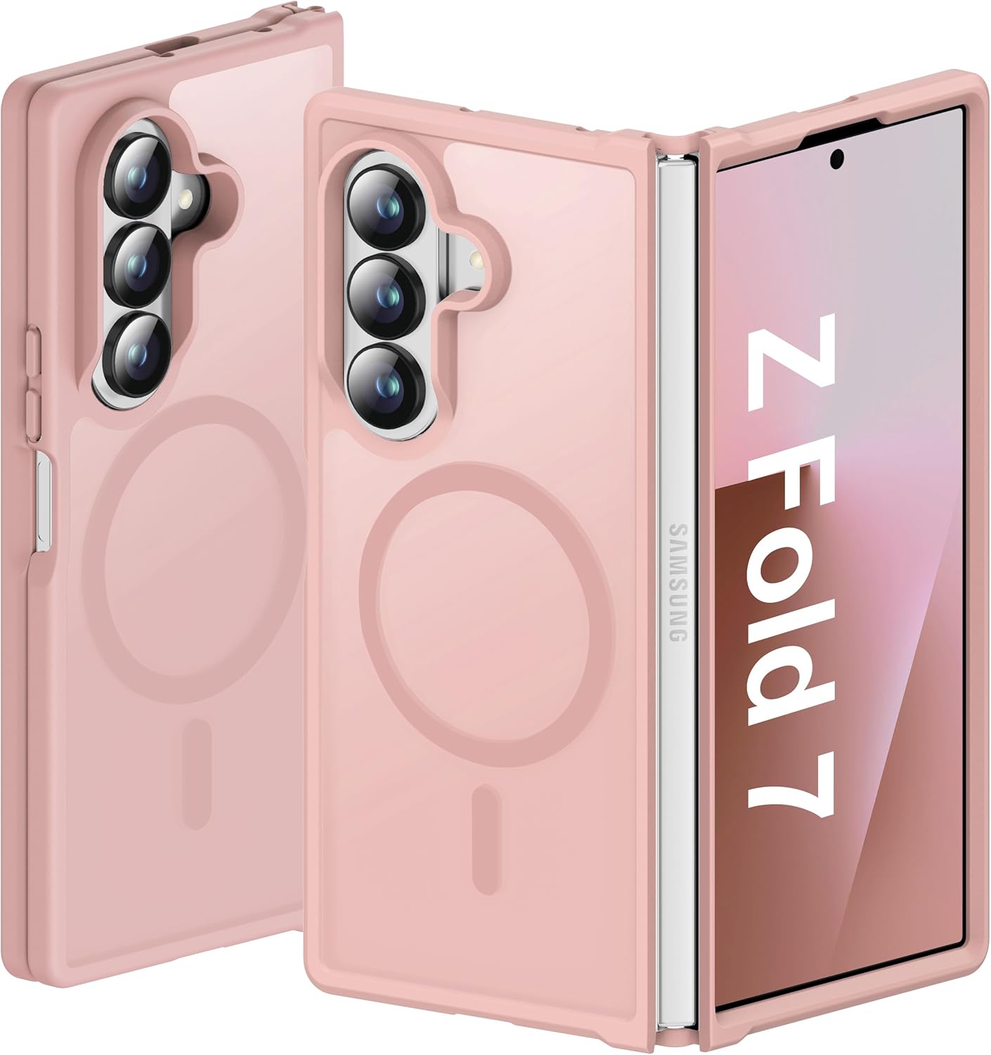 Amazon.com: ORETECH Magnetic for Samsung Galaxy Z Fold 7 Case, Translucent Back Non-Slip Hard PC ...