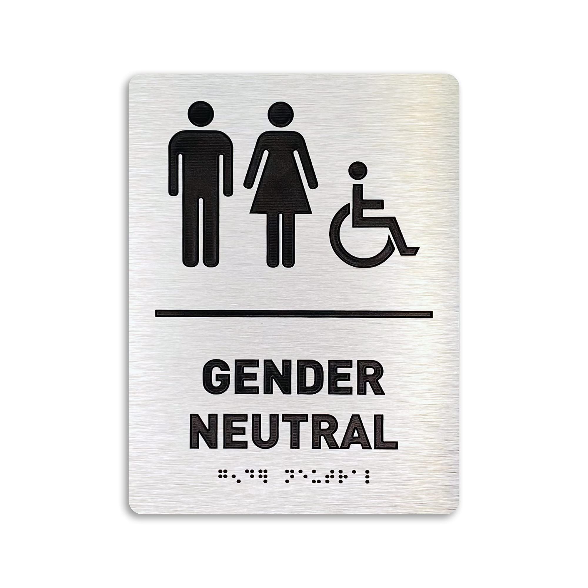 Gender Neutral Restroom Sign By Gds Ada Compliant Wheelchair Accessible ...