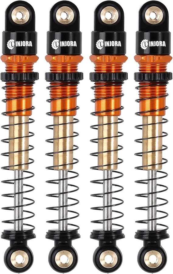 Amazon.com: INJORA 43mm Aluminum Shocks Threaded Tele Shock Absorber ...