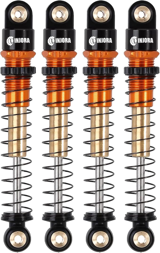 Amazon.com: INJORA 43mm Aluminum Shocks Threaded Tele Shock Absorber ...