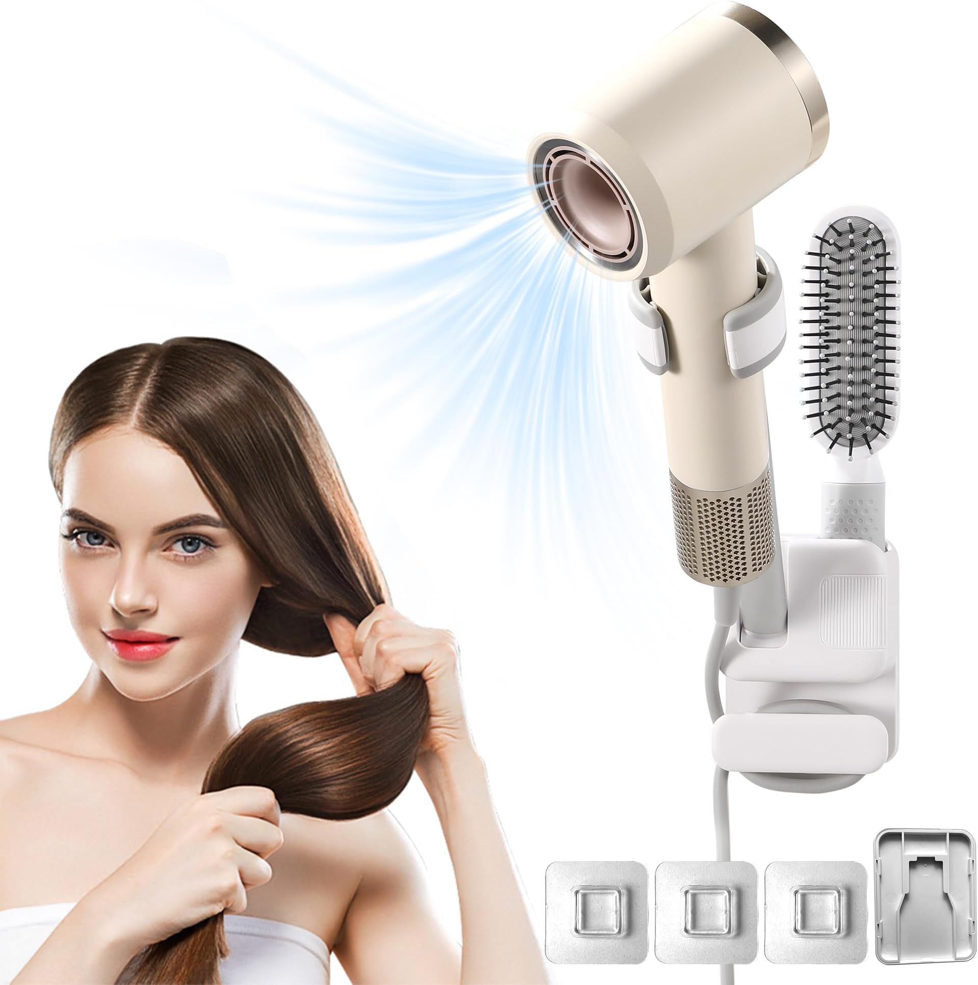 Amazon.com : Hair Dryer Stand Holder - Hands Free, Adjustable Height ...