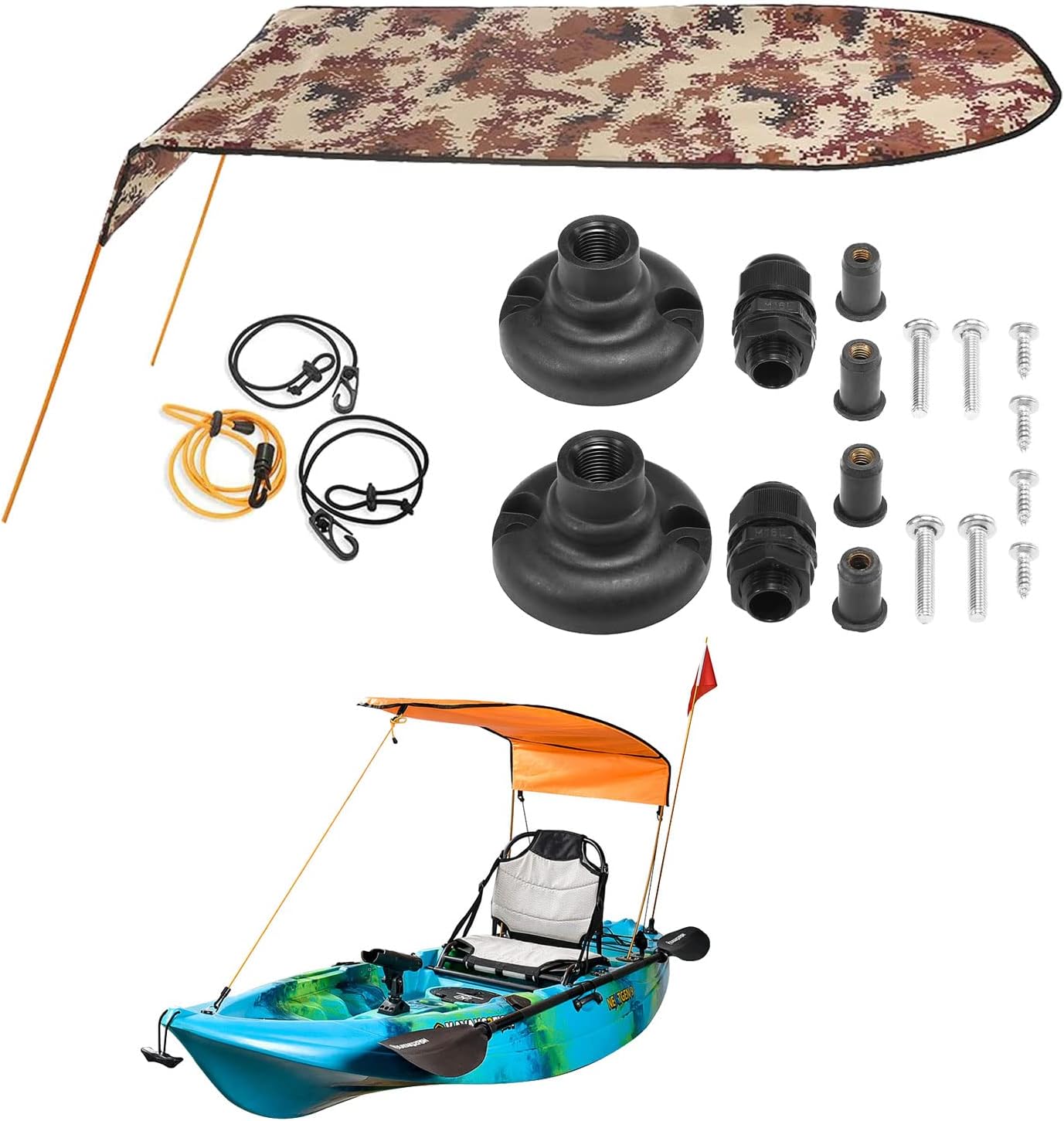 Amazon.com: Canoe Kayak Sun Shade Canopy, Sun Shade Canopy for Kayak ...