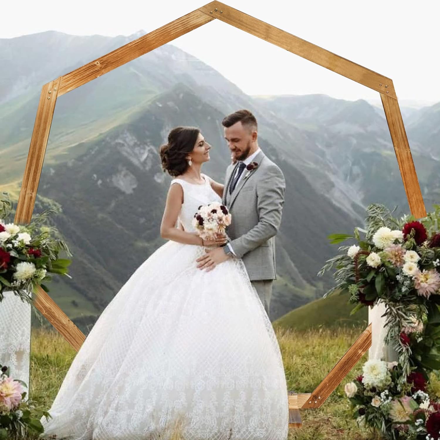 Amazon.com : LITUDISO Wooden Wedding Arches 7.2FT for Ceremony ...
