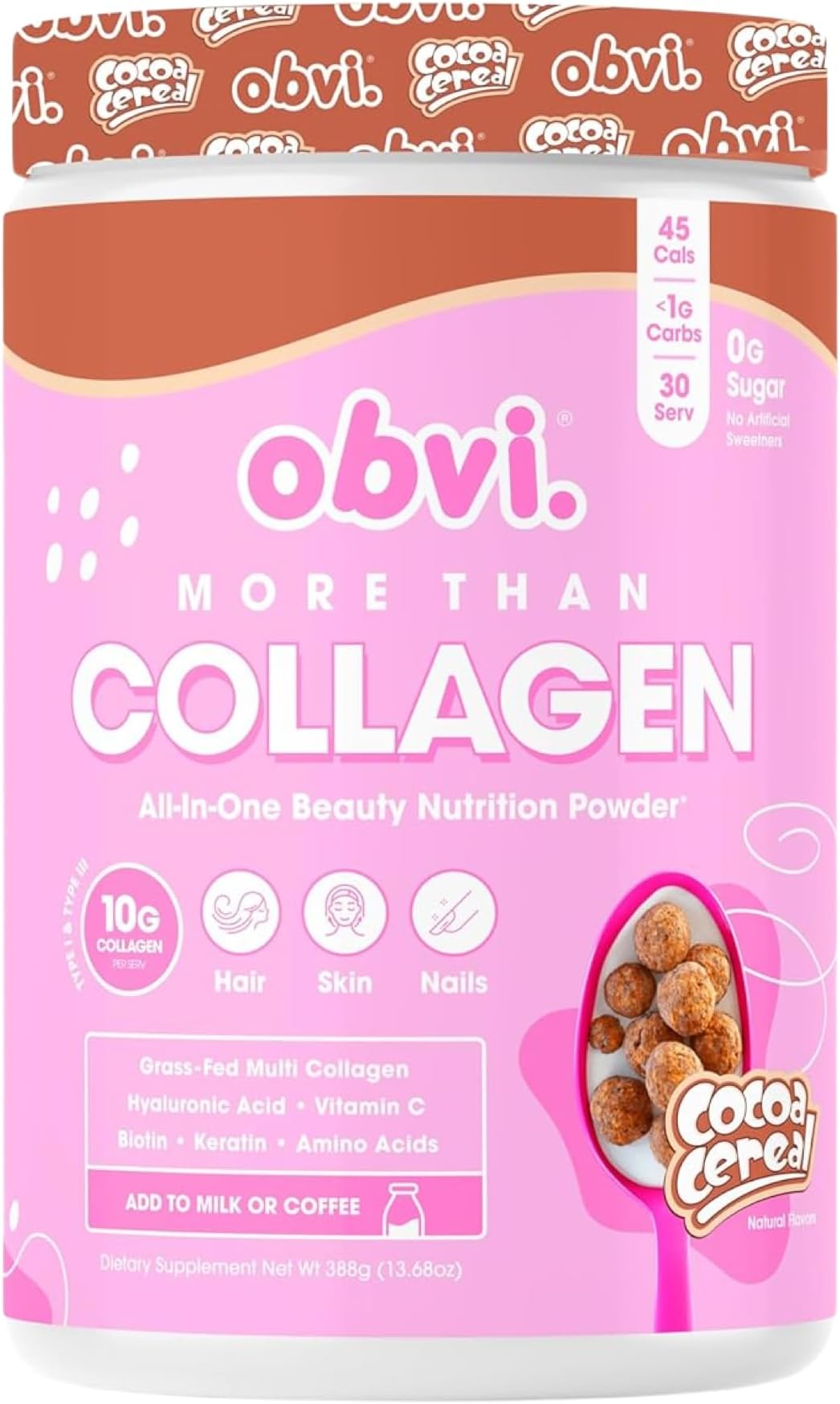 Amazon.com: Obvi More Than Collagen Powder | Supports Healthy Hair ...