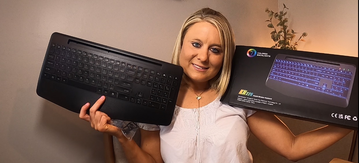 Watch Trueque Wireless Keyboard with 7 Colored Backlits, Wrist Re on ...