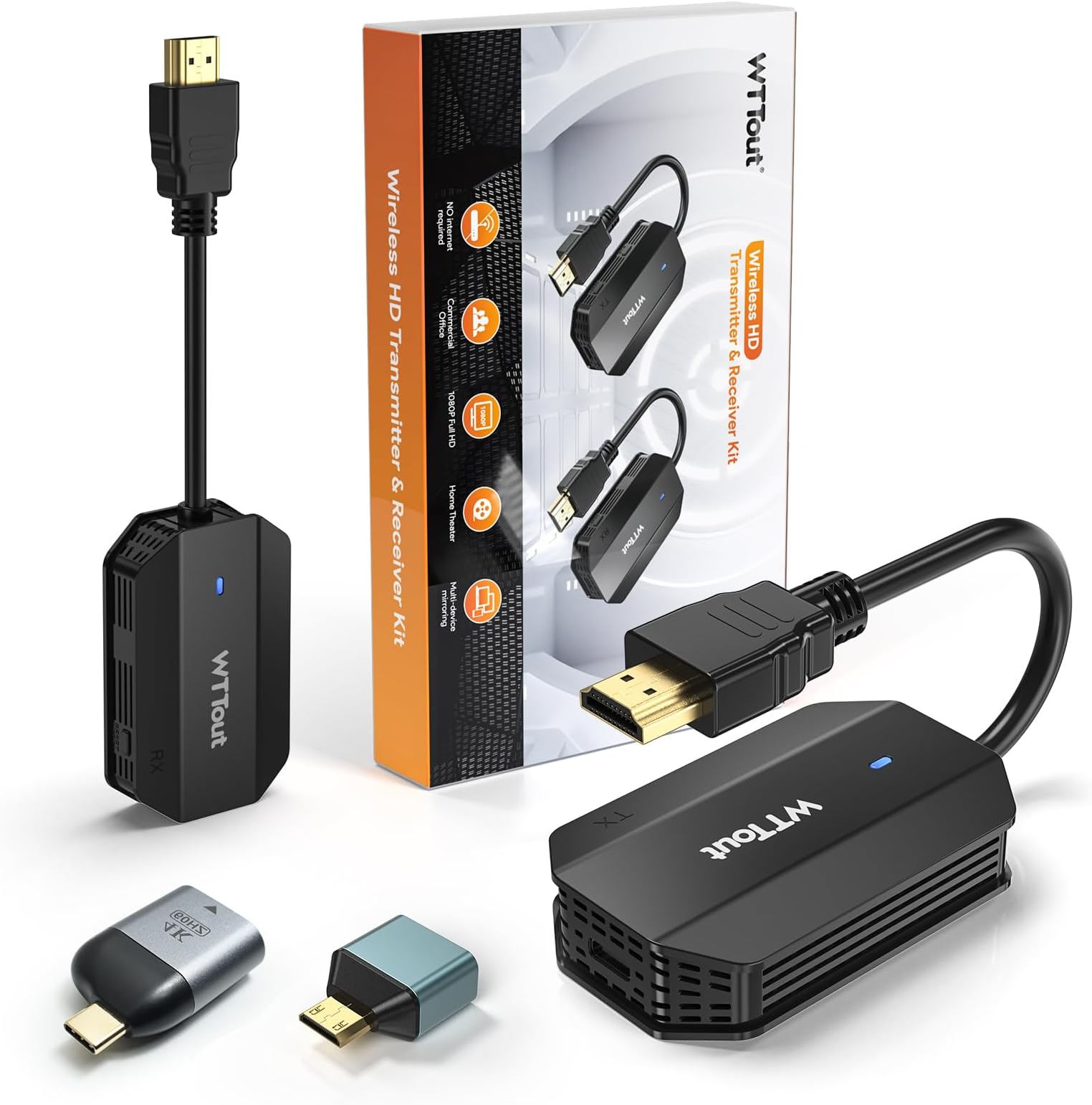 Amazon.com: eppfun CS500AB Wireless HDMI Transmitter and Receiver ...