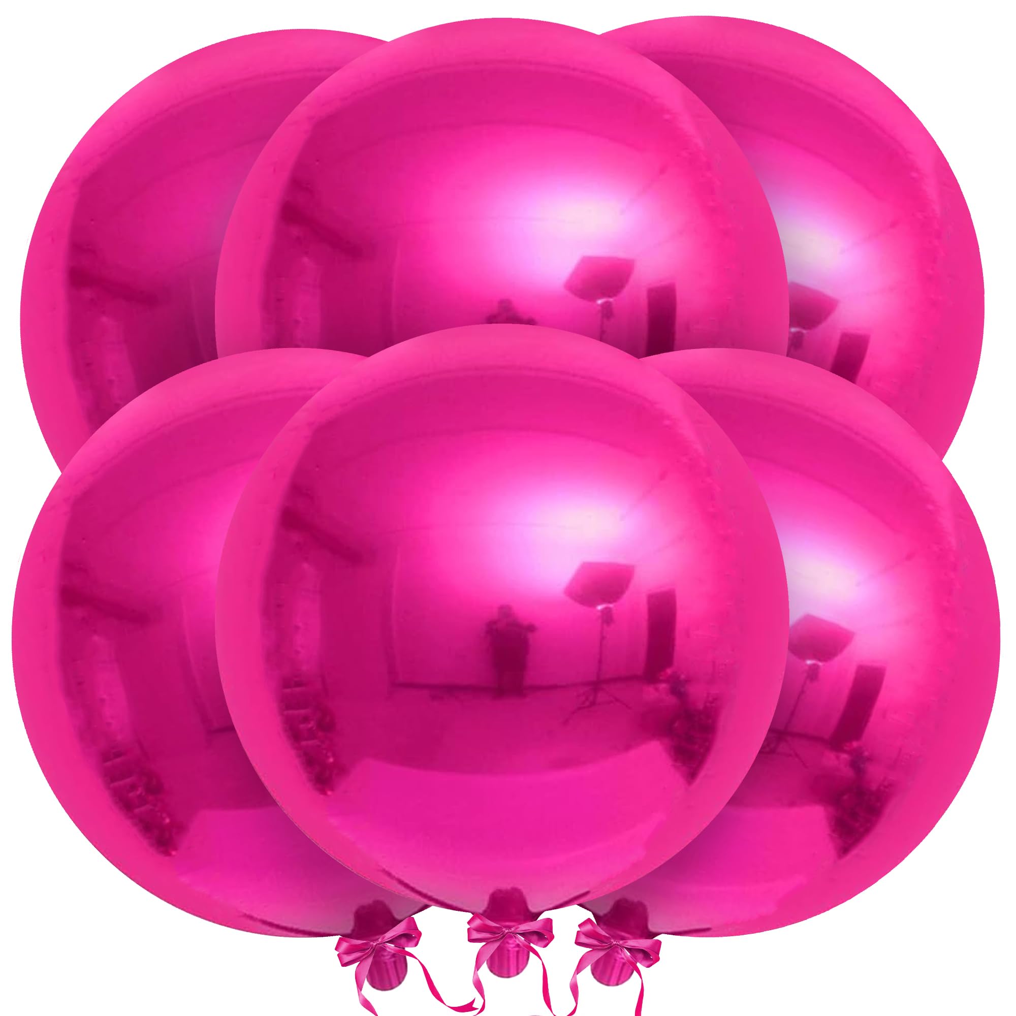 Amazon.com: ZMILEX, Large Hot Pink Balloons - 22 Inch | Pack of 6, Hot ...
