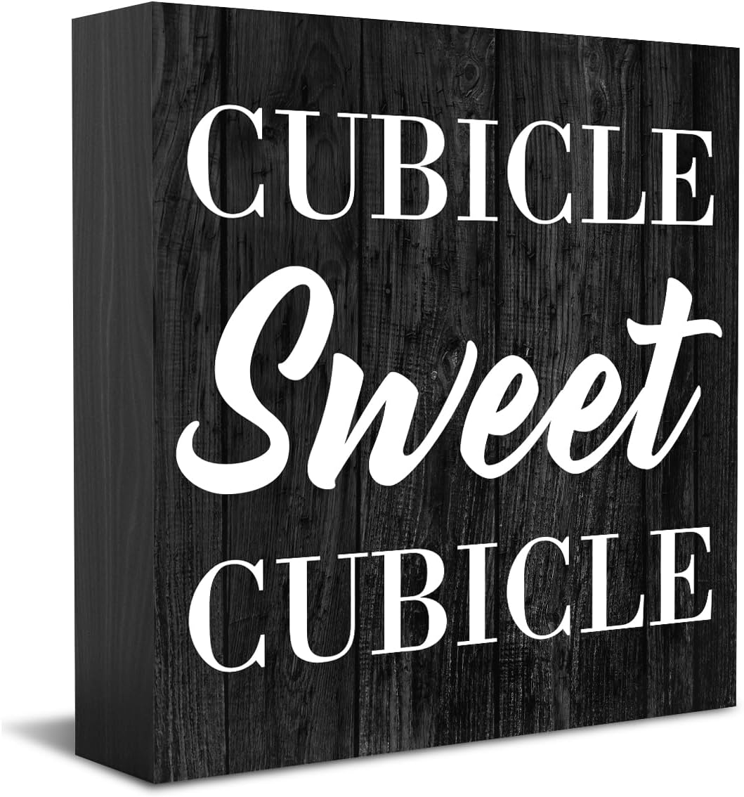 Amazon.com: Funny Office Sign Office Decor Desk Decor Wooden Box Sign ...