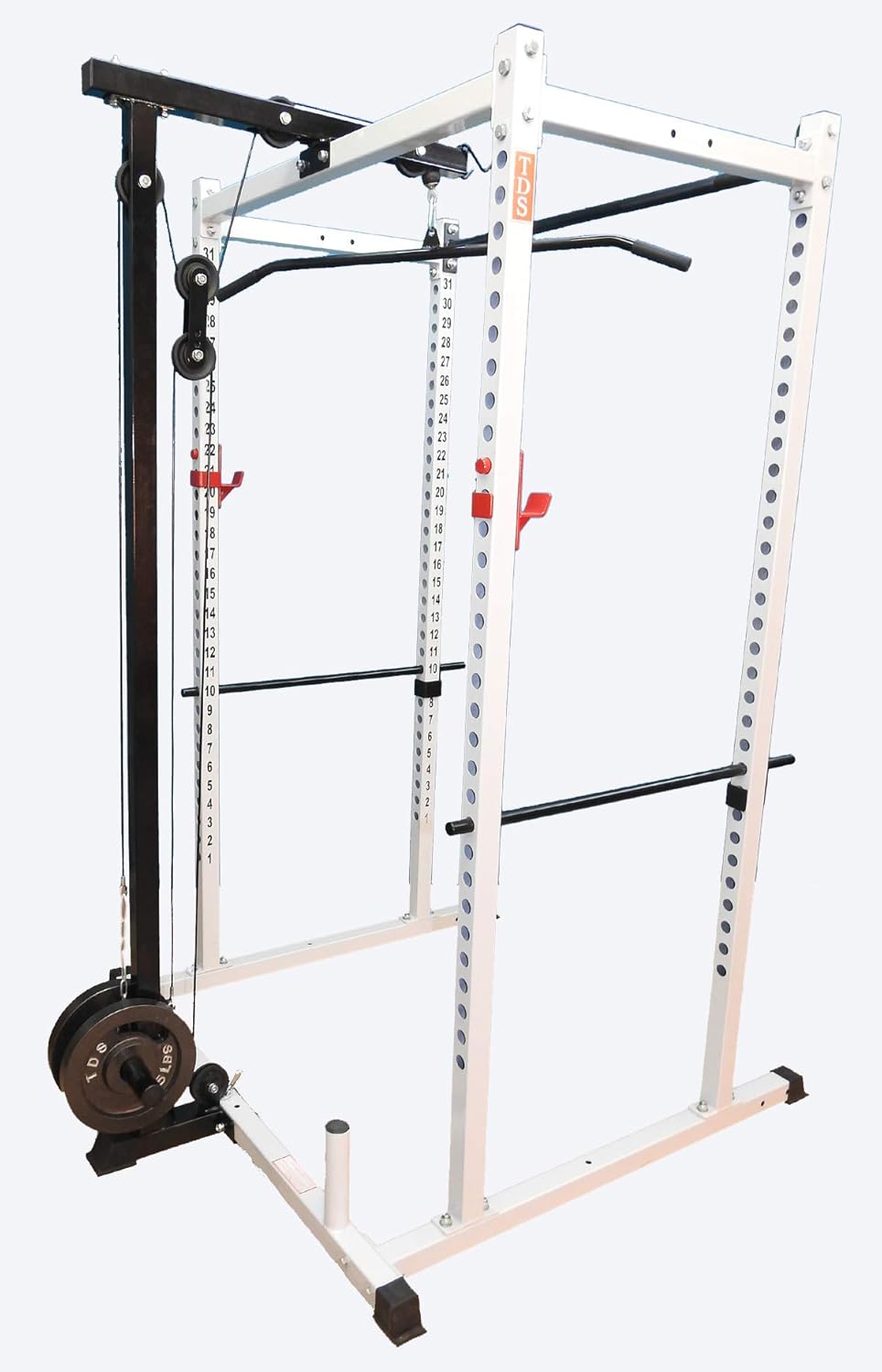 Amazon.com : TDS LAT/Row Attachment Power Racks - Olympic Plates ...