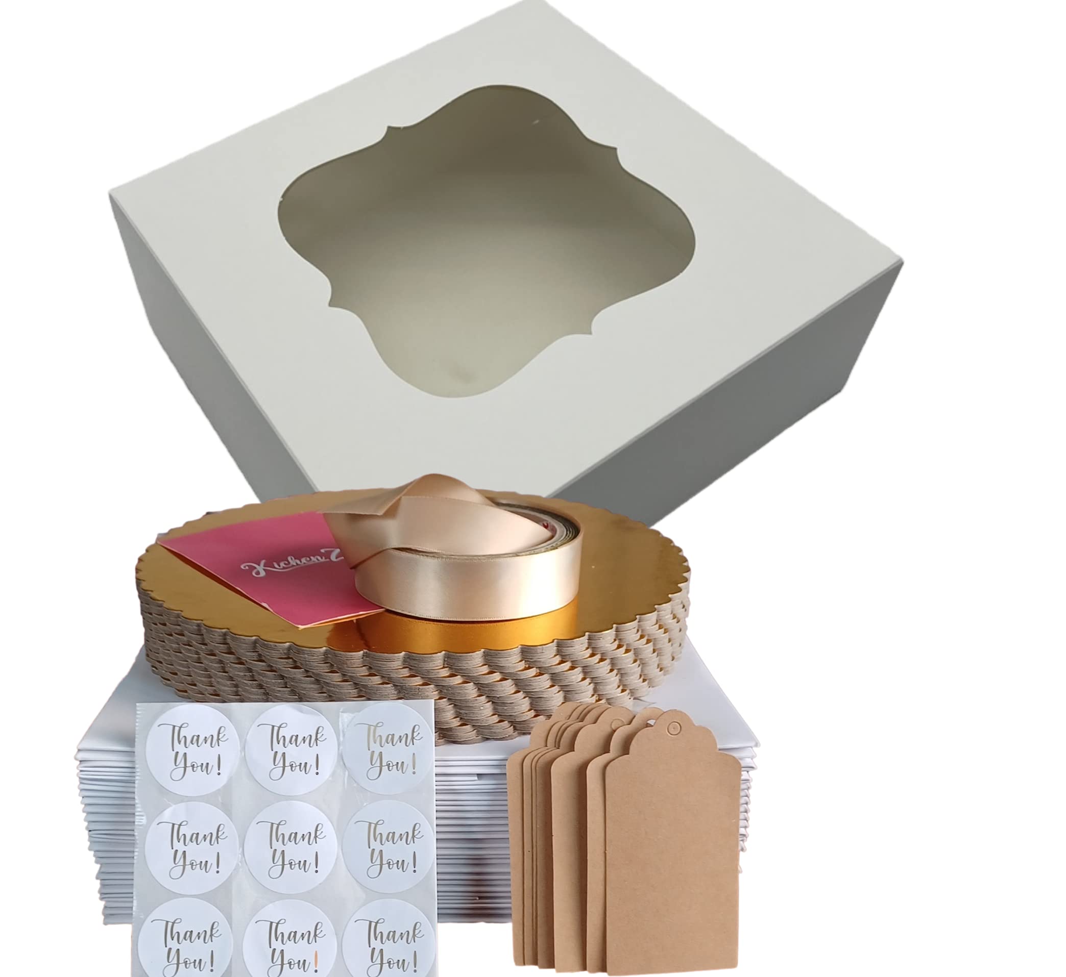 Kichenzard 8 Inch Cake Boxes With Cake Boards 30 Pcs | Desertcart South ...