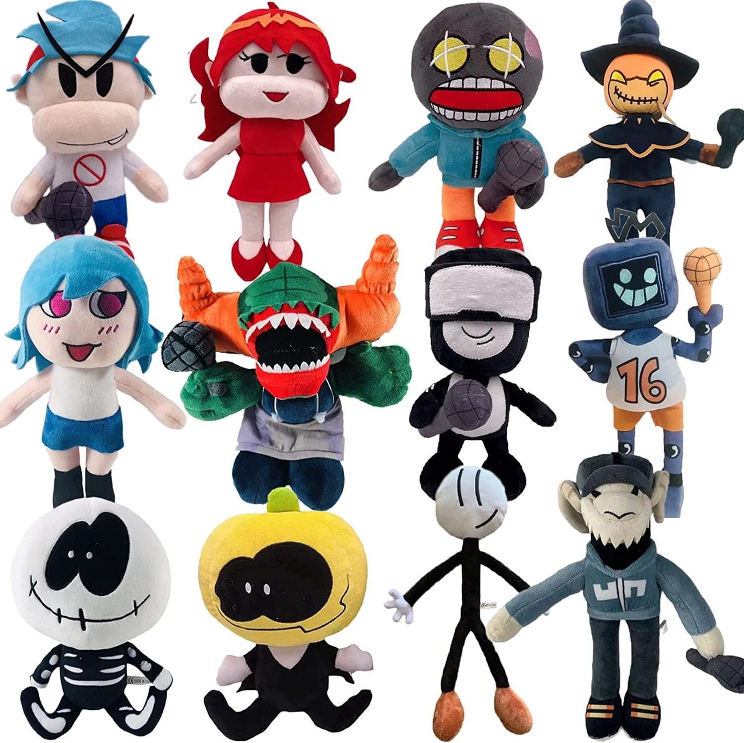 Buy 12Pcs Set Friday Night Funkin Plushies Toy 9.8in to 11.8in ...